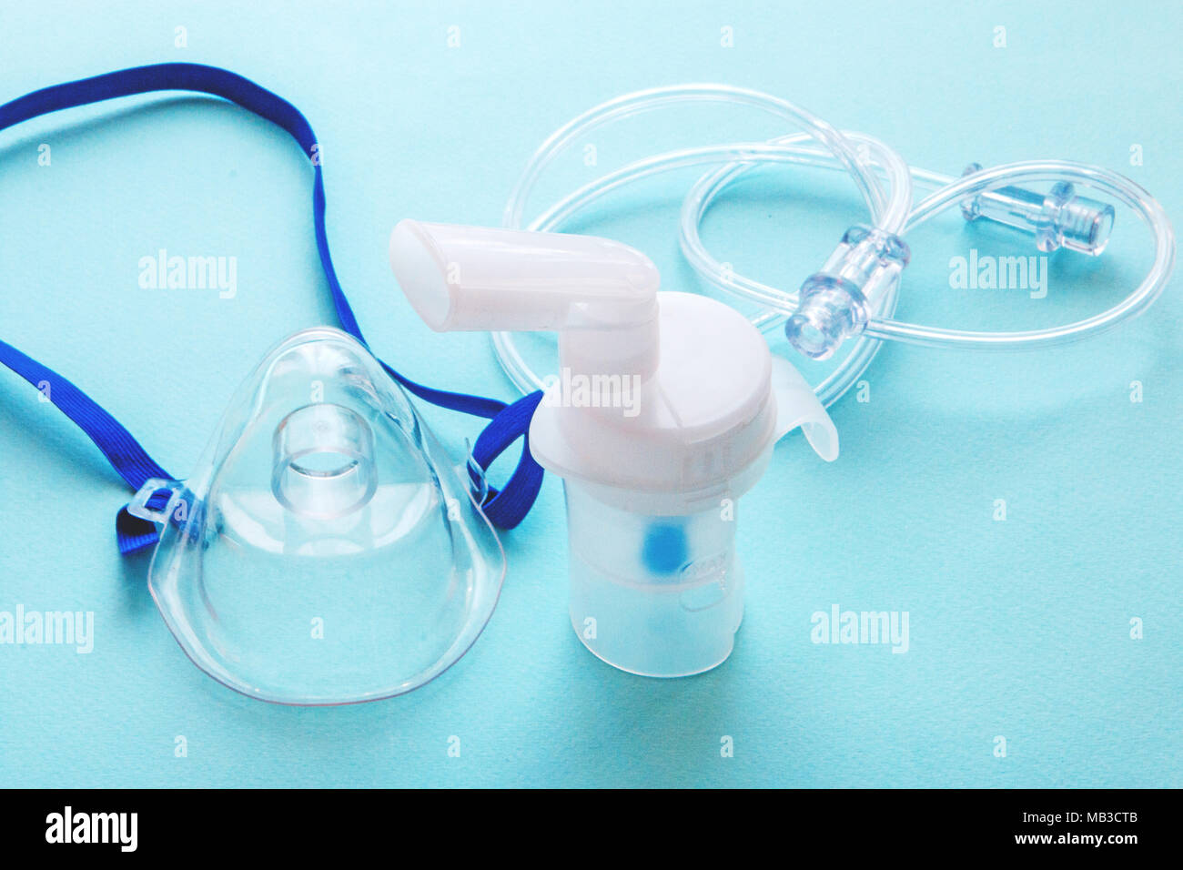 tube mask nebulizer and tubular transparent cable Stock Photo - Alamy