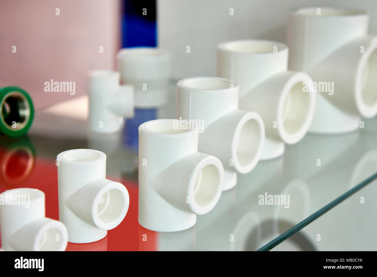Polypropylene fittings in shop window Stock Photo - Alamy