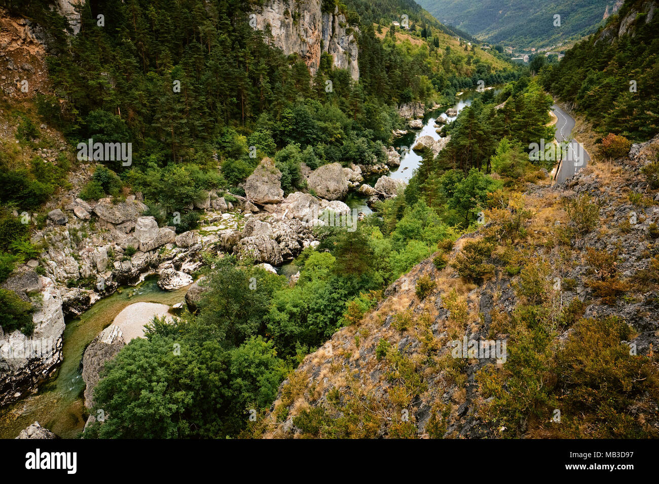 The Gorges du Tarn a dramatic limestone gorge running from Le Rozier ...