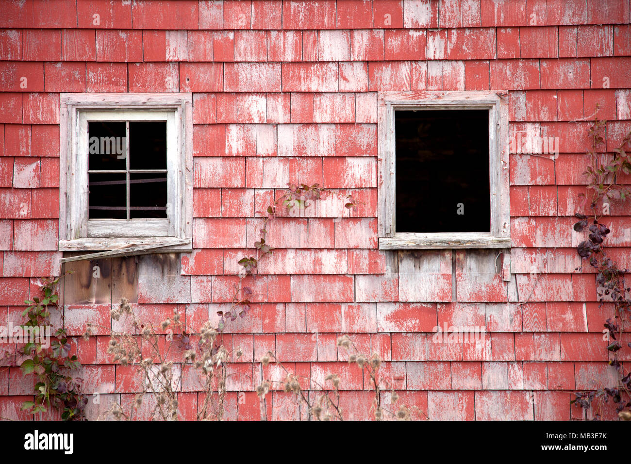 Old Red Building, Close-Up Stock Photo - Alamy