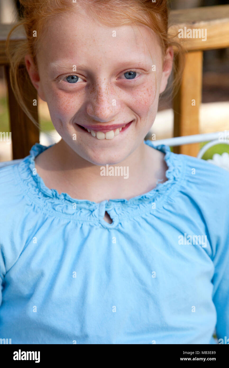 Redhead freckles 10 12 years hi-res stock photography and images - Alamy