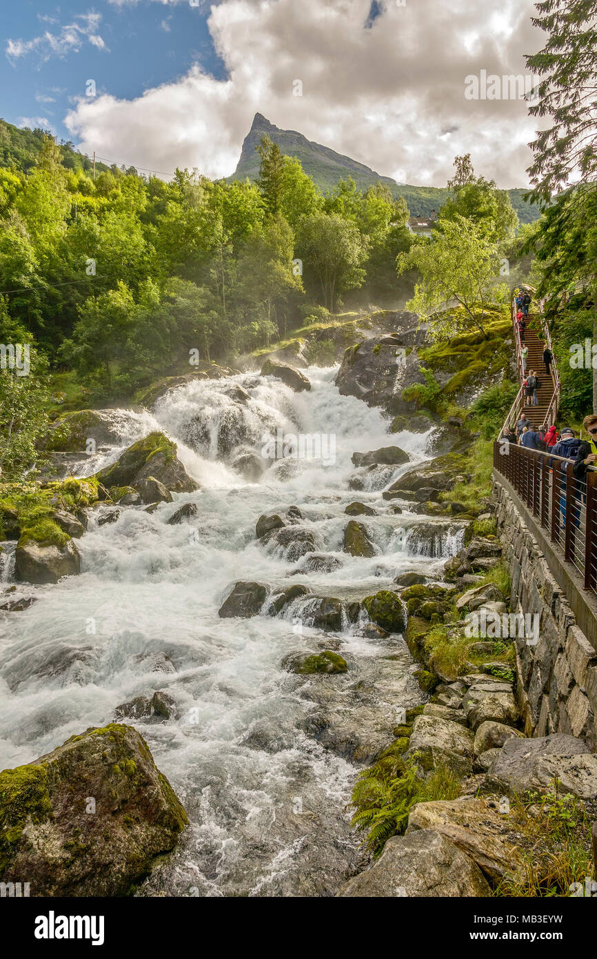 Geiranger River, Geiranger Fjord, Norway Stock Photo - Alamy