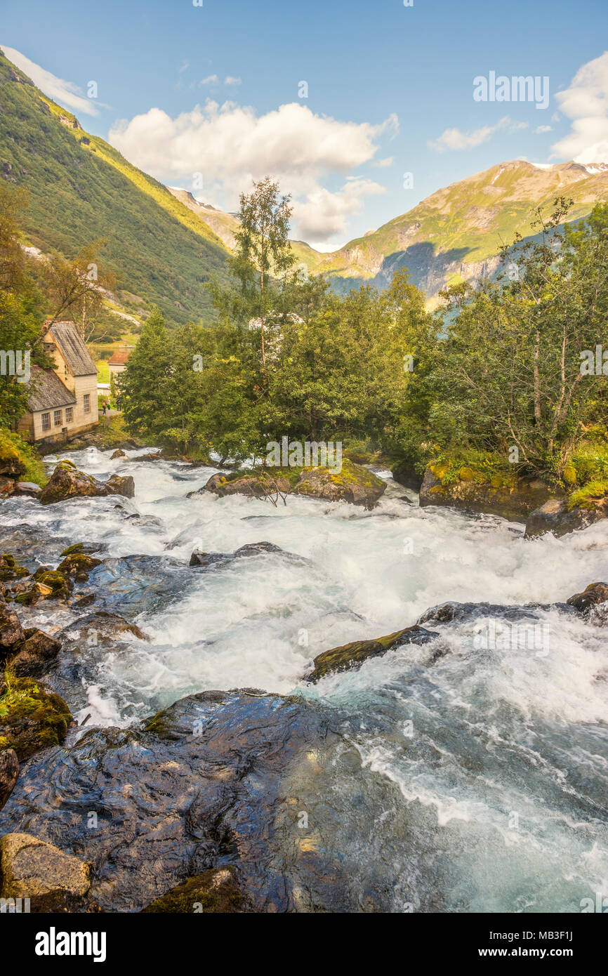 Geiranger River, Geiranger Fjord, Norway Stock Photo - Alamy