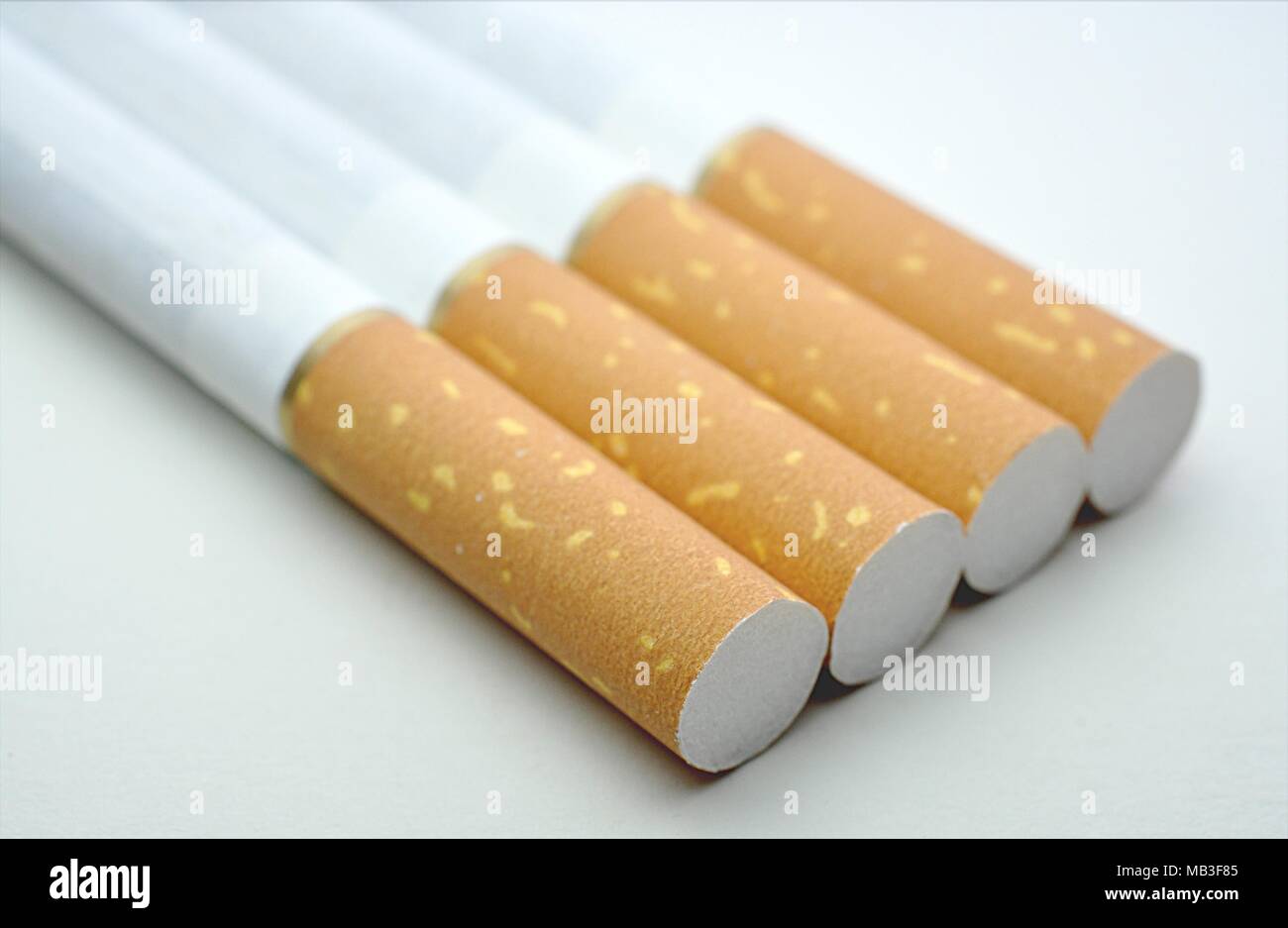 detail view, white cigarettes Stock Photo - Alamy