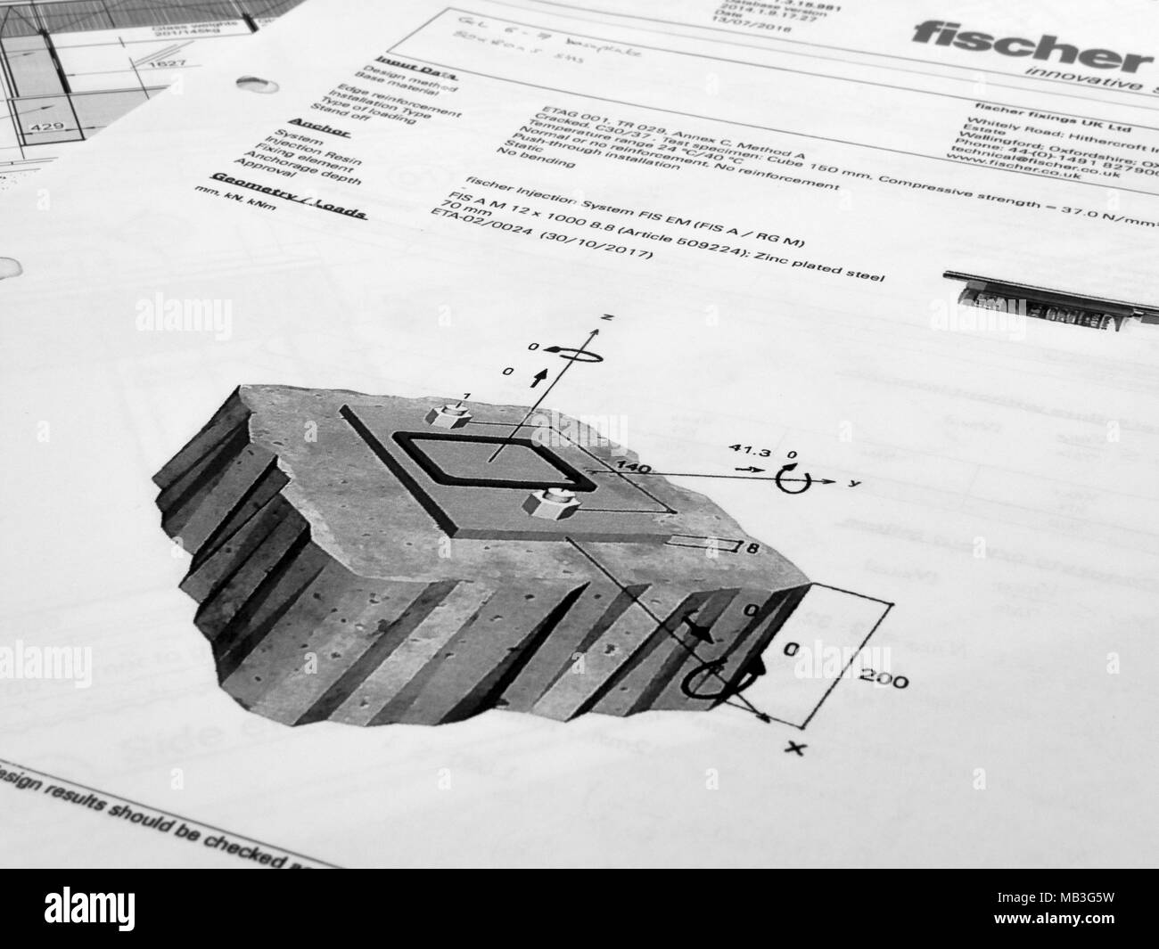 Structural calculation data sheet for injection resin mechanical anchor ...