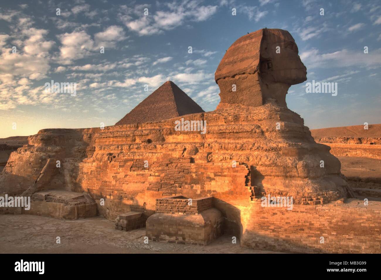 Sphinx and the Pyramids in Egypt Stock Photo - Alamy