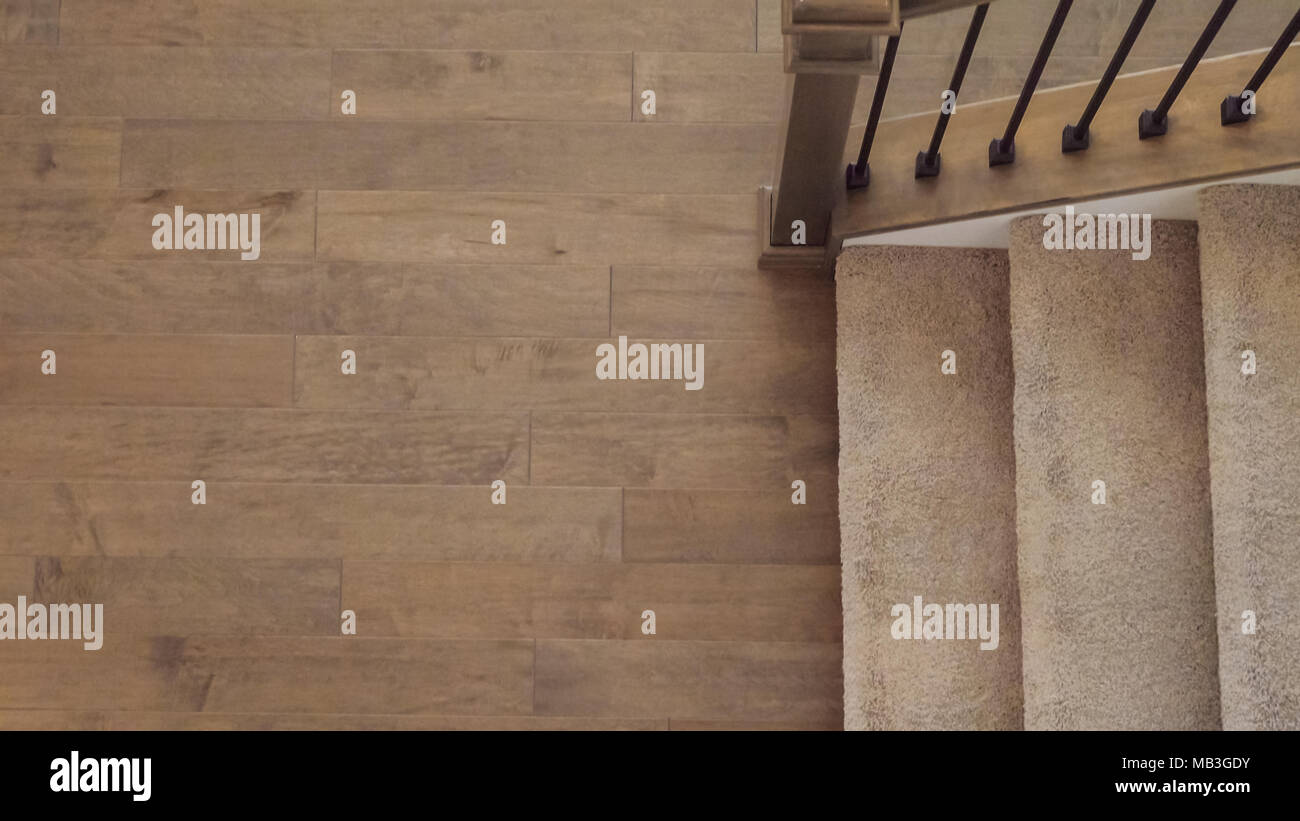 Top view of residential stairs in luxury home Stock Photo - Alamy