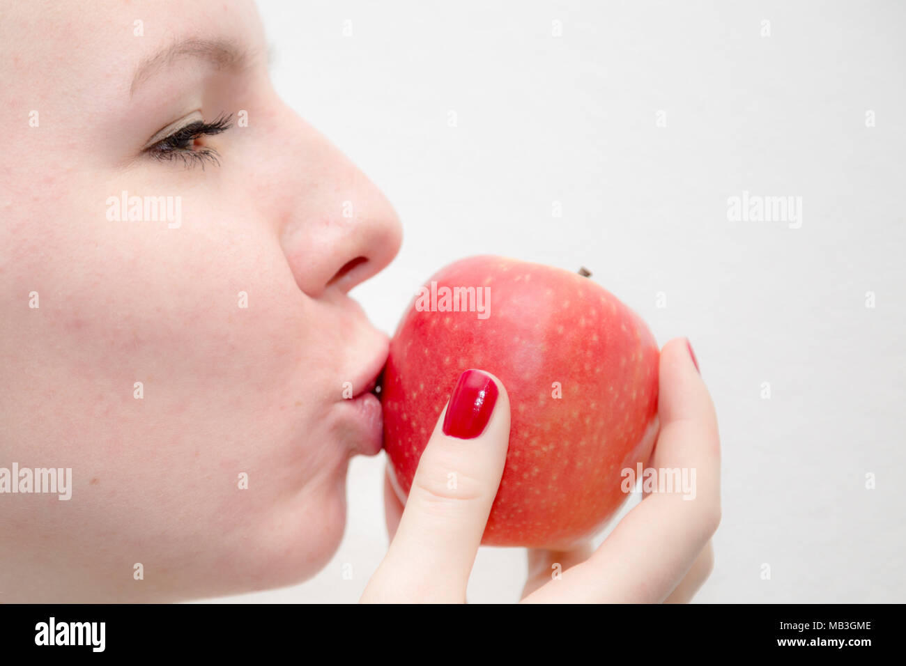 Child and kissing face and food hi-res stock photography and images - Alamy