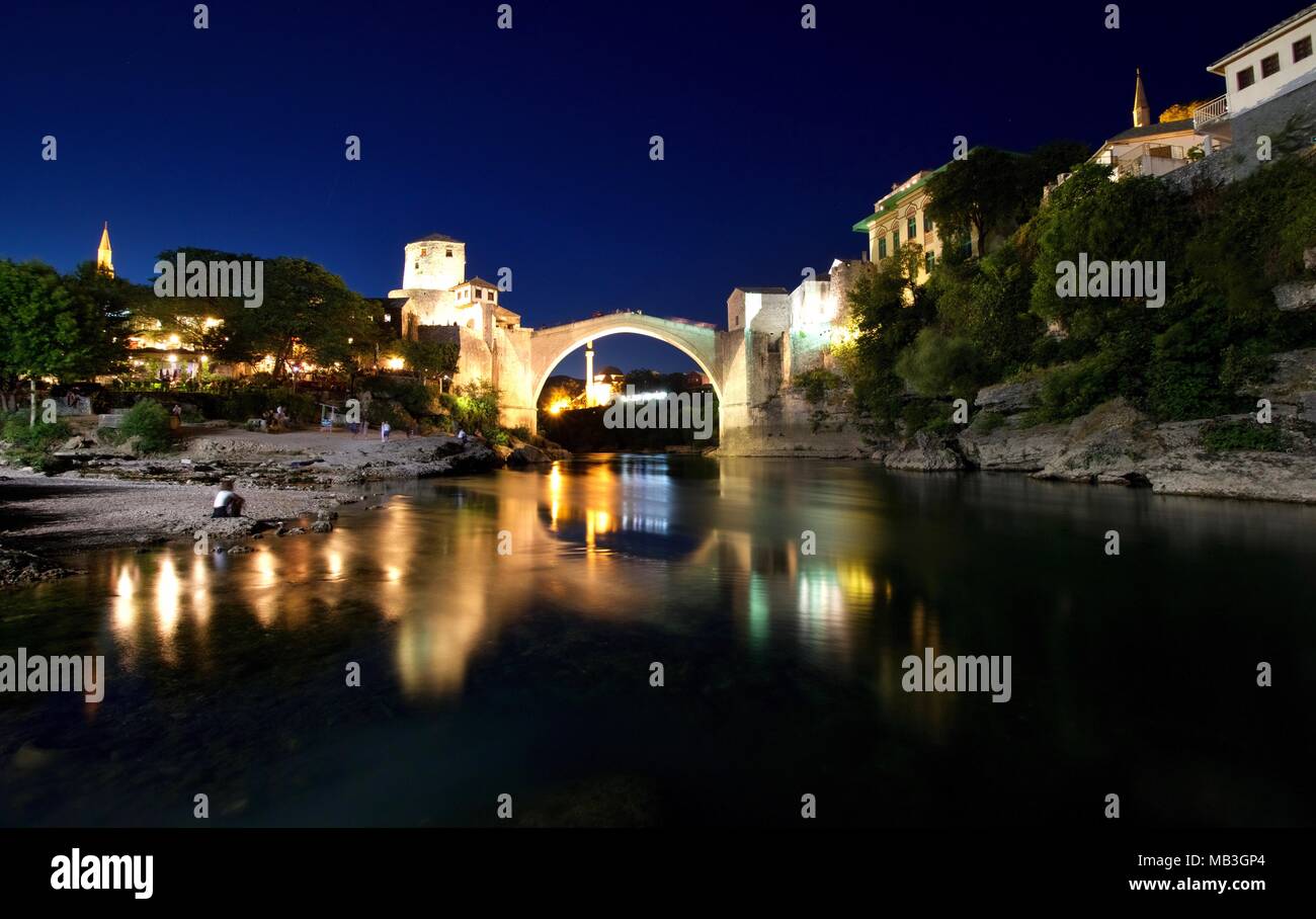 Stari Most bridge in Moster, Bosnia Stock Photo - Alamy