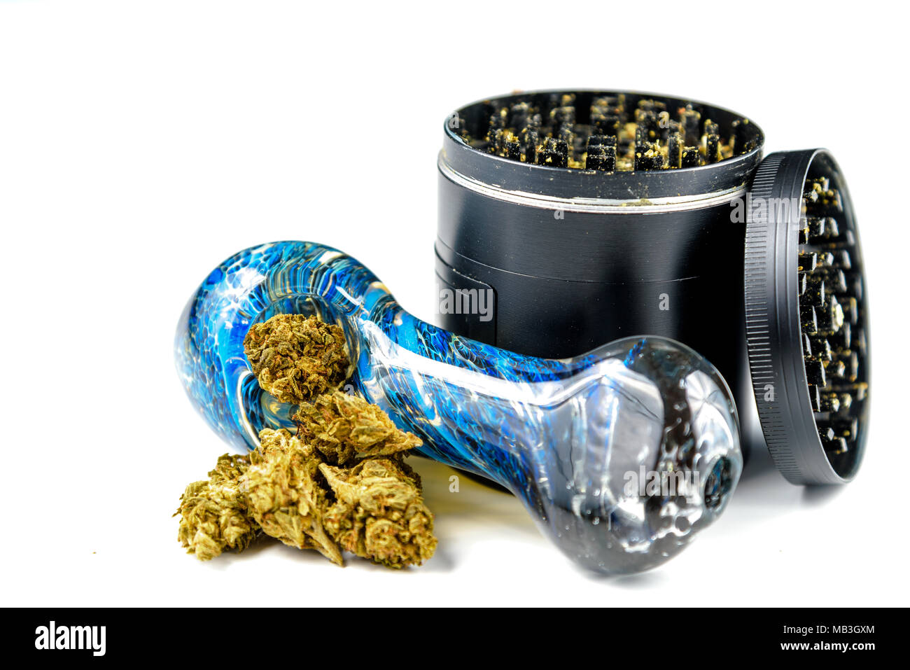 Marijuana bud white background Cut Out Stock Images & Pictures - Alamy