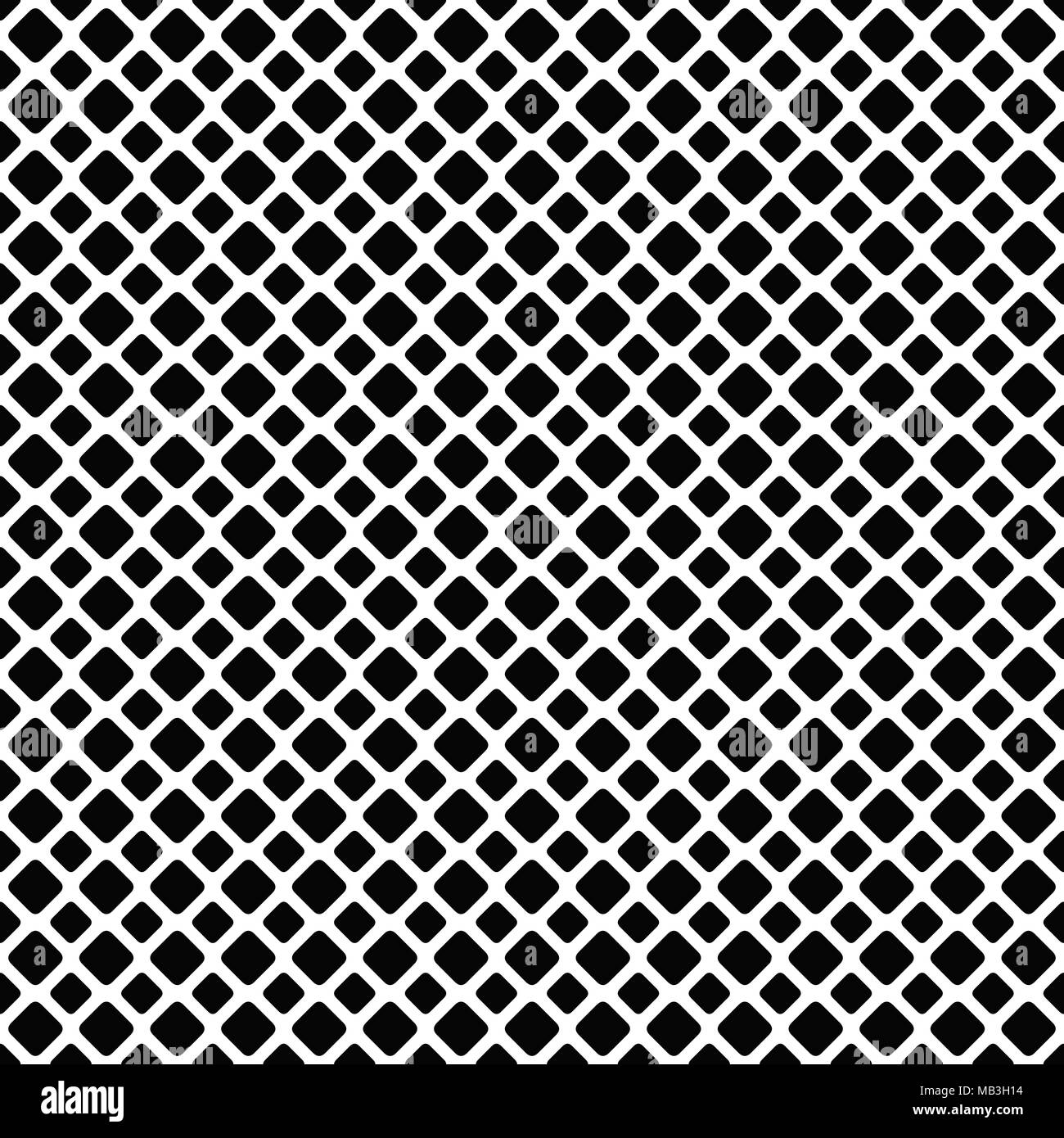 Seamless black and white diagonal square grid patter background - vector graphic design Stock ...