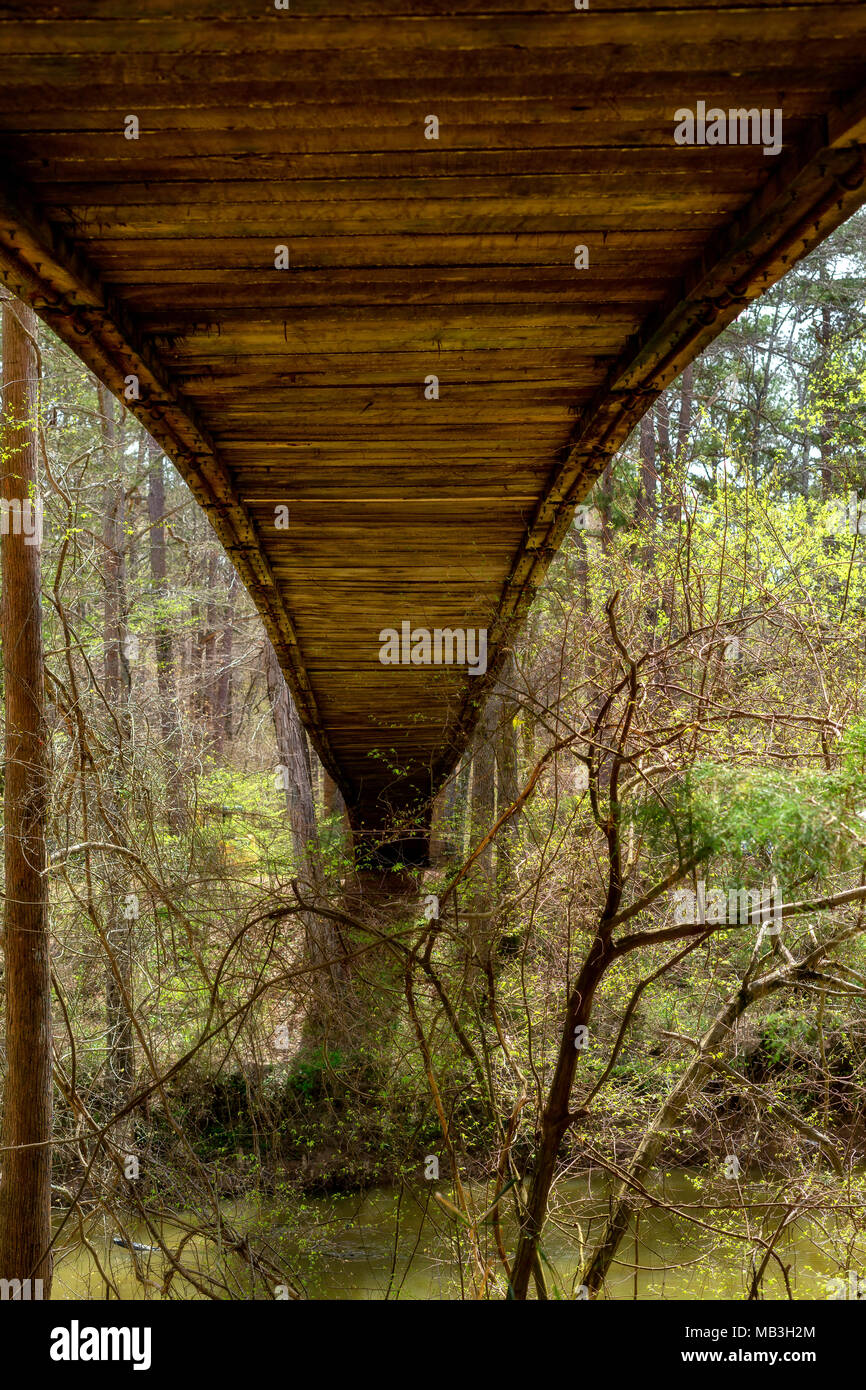 The swinging bridge at Tishomingo State Park Stock Photo - Alamy