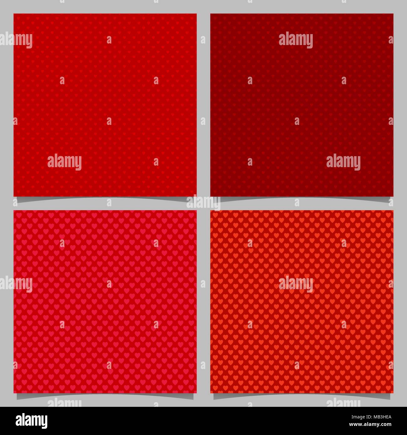 Seamless red heart pattern background set Stock Vector Image & Art - Alamy