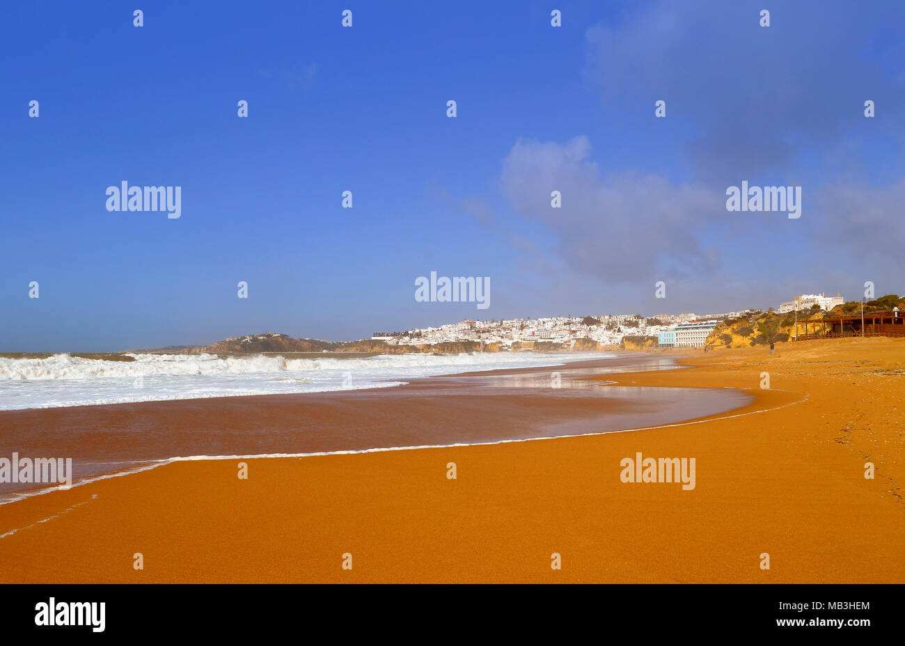 Albufeira beach on the Algarve coast in Portugal Stock Photo - Alamy