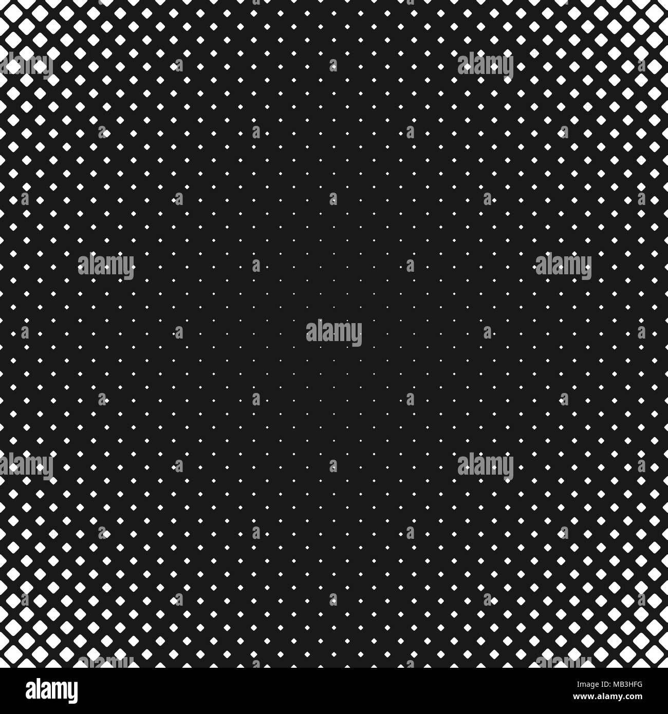 Geometric black and white rounded square pattern background - vector design from diagonal ...