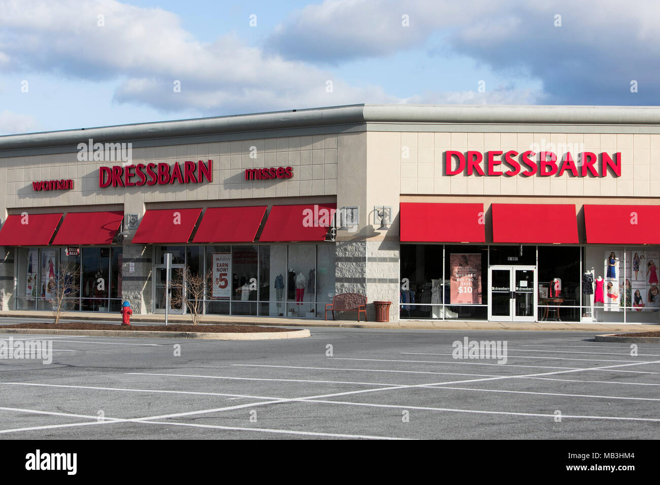 A DressBarn logo seen on a retail store front in Hagerstown, Maryland ...