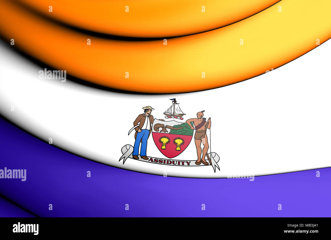 3D Flag of Albany (New York State), USA. 3D Illustration Stock Photo ...
