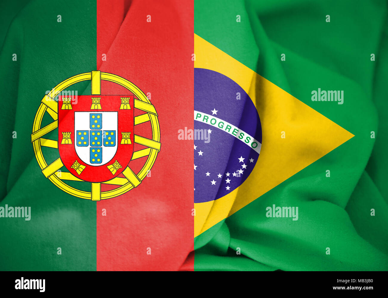 Brazil portugal flag hi-res stock photography and images - Alamy