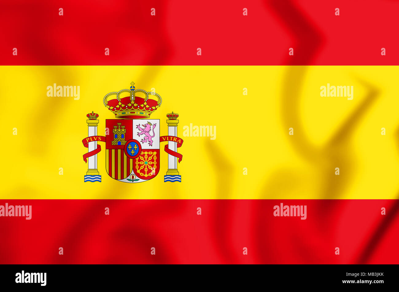 3D Flag of the Spain. 3D Illustration Stock Photo - Alamy