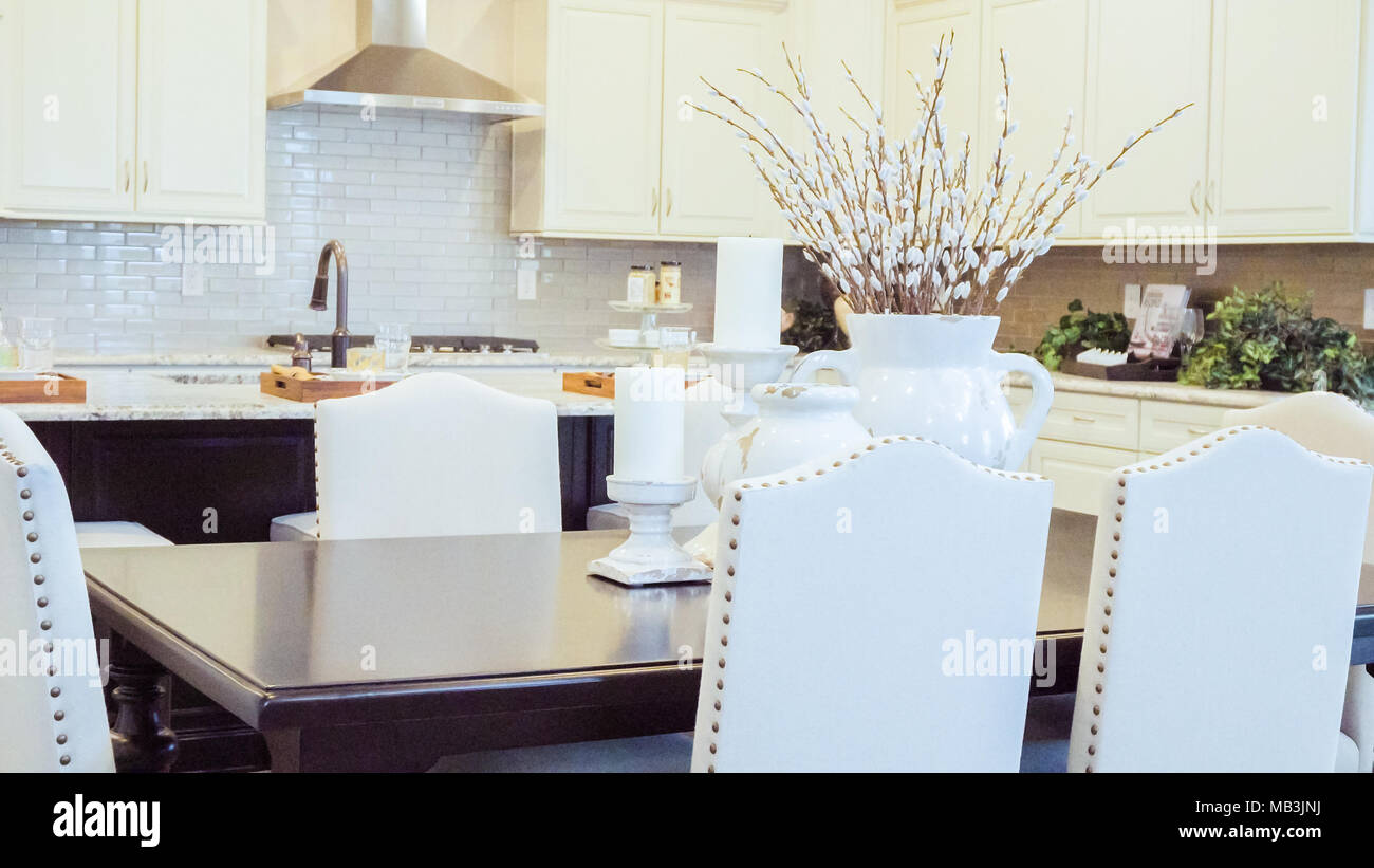 Modern kitchen in luxury house Stock Photo - Alamy