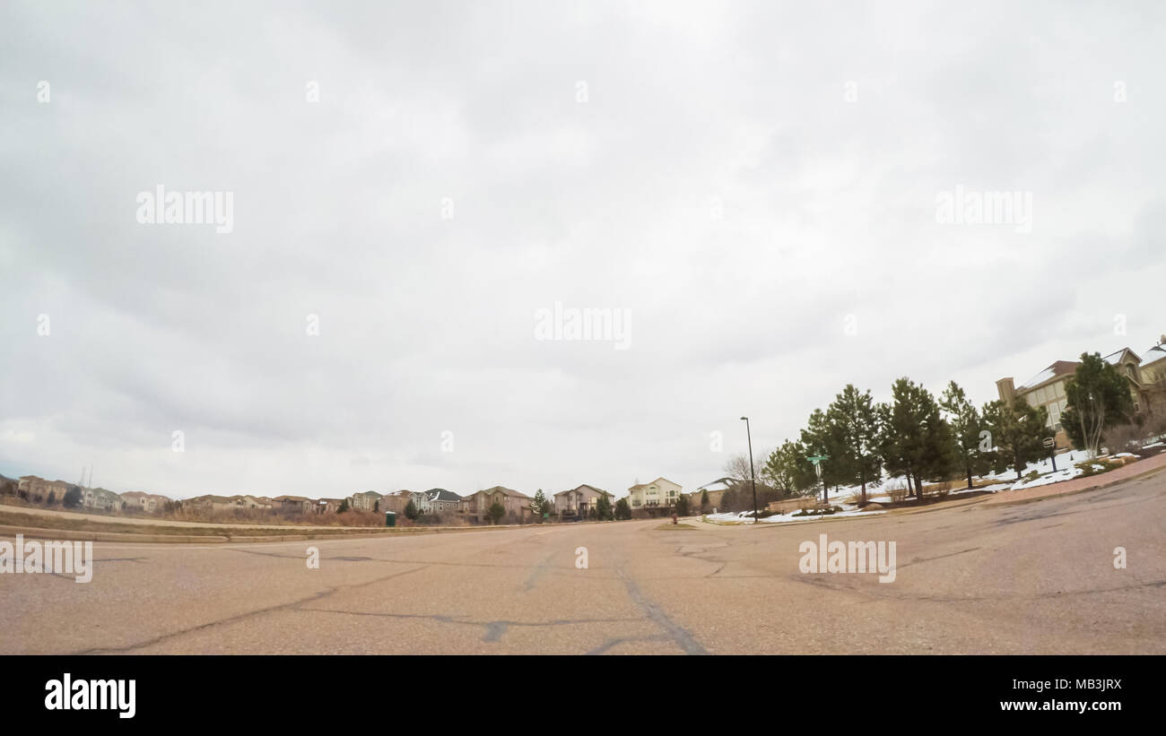 Driving on paved roads in rural suburbia Stock Photo - Alamy