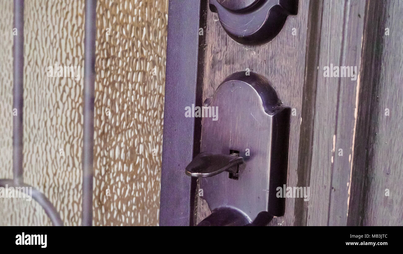 Close up of entry door of luxury residential house Stock Photo - Alamy