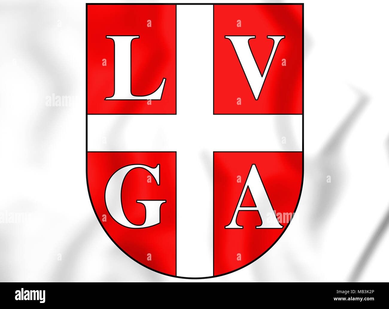 Lugano coat of arms (Ticino), Switzerland. 3D Illustration Stock Photo ...