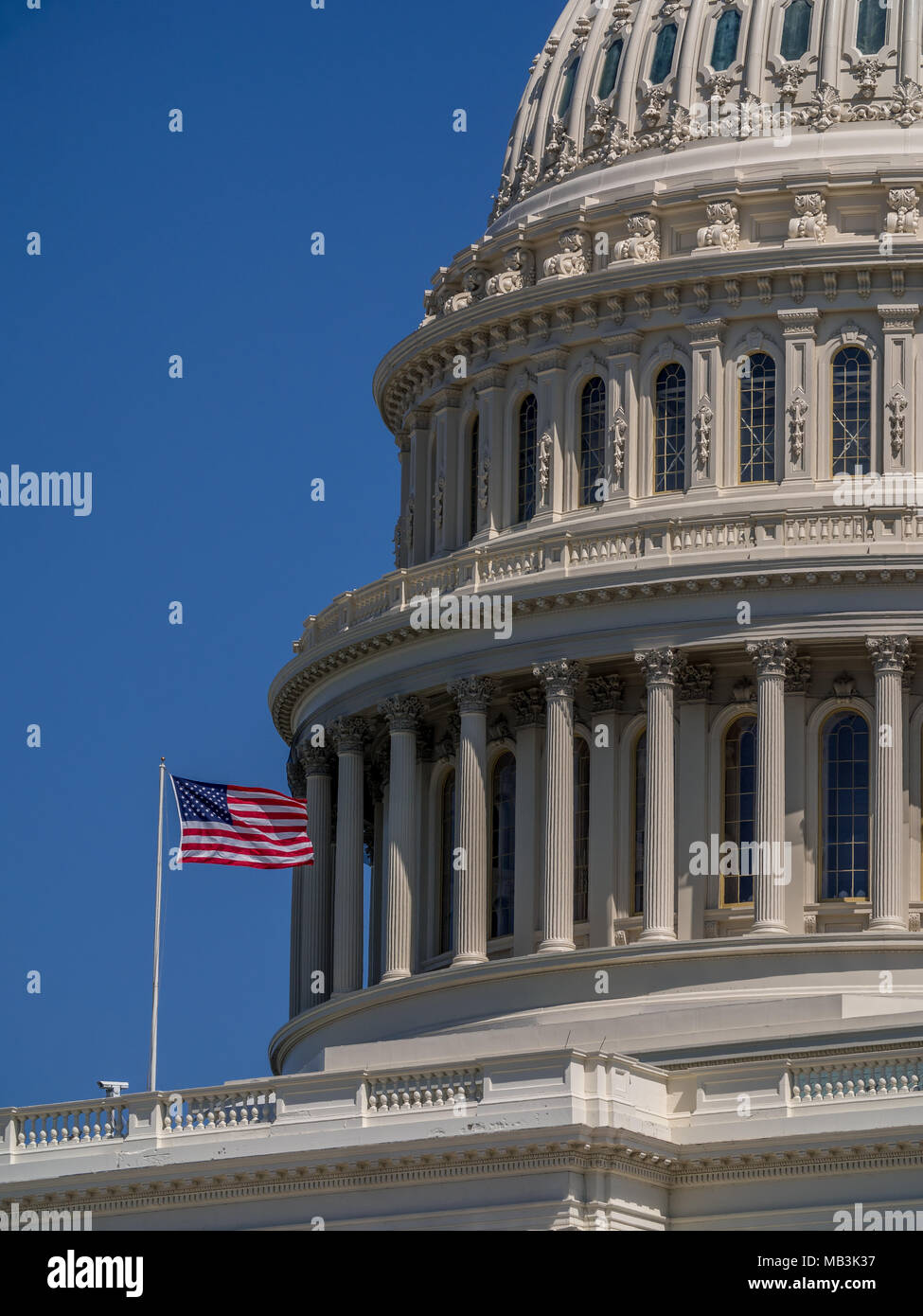 Close Up detail of the US National Capitol in Washington, D.C Stock ...
