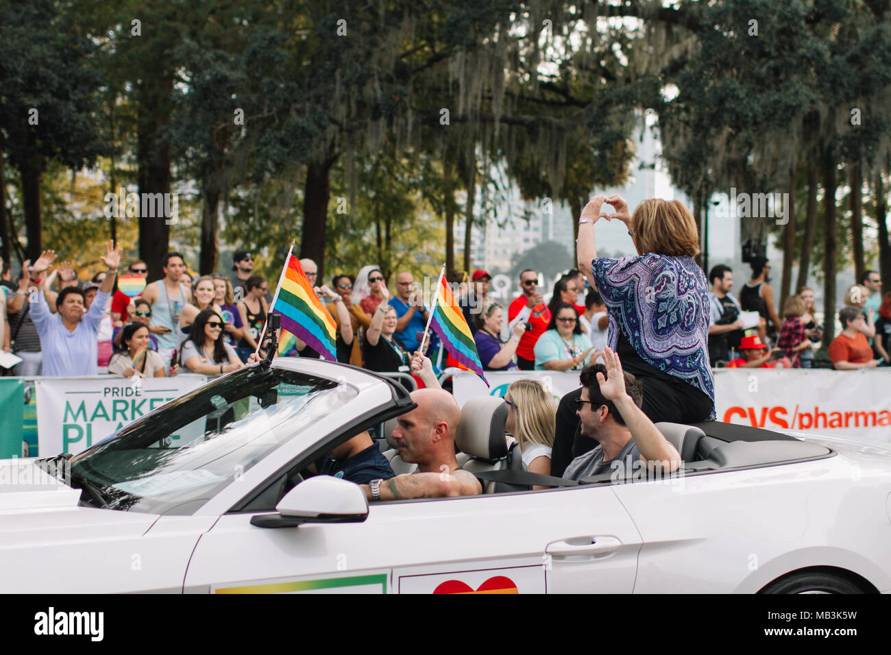 Teresa Jacobs showing support at the Orlando Pride Parade (2016 Stock ...