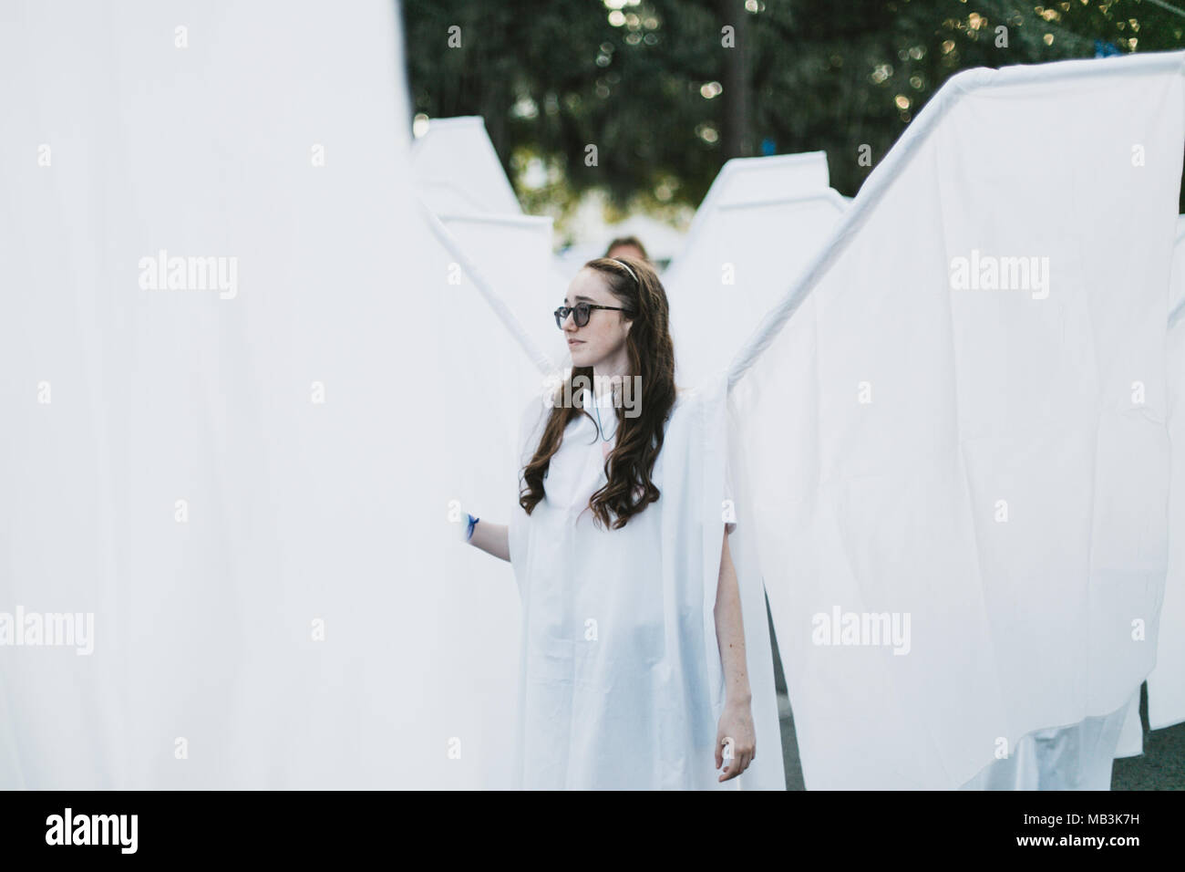 People dressed as angels at the Orlando Pride Parade (2016 Stock Photo ...