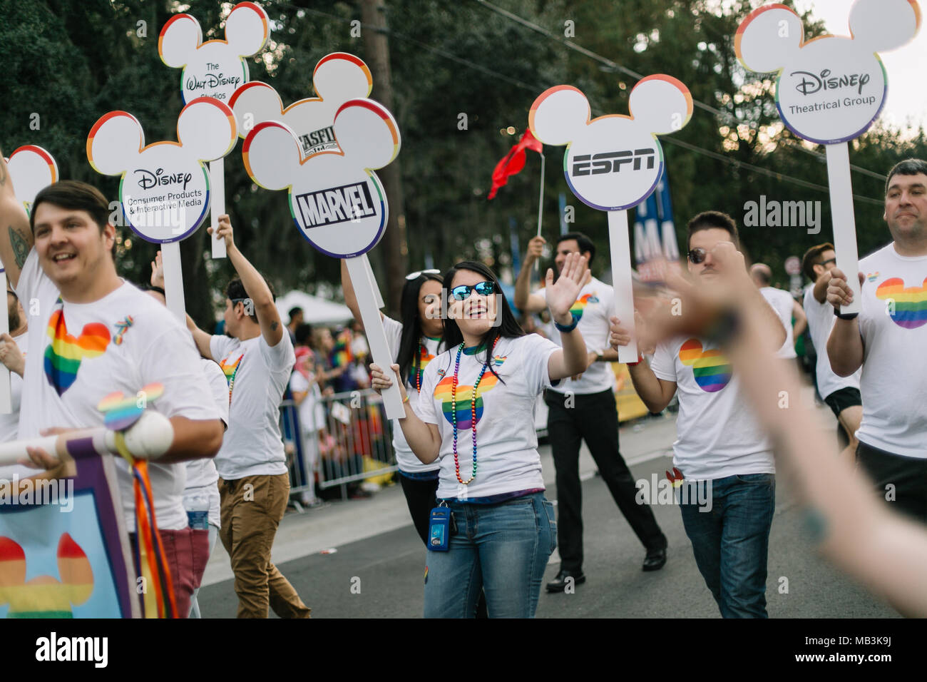 Walt Disney at the Orlando Pride Parade (2016 Stock Photo - Alamy
