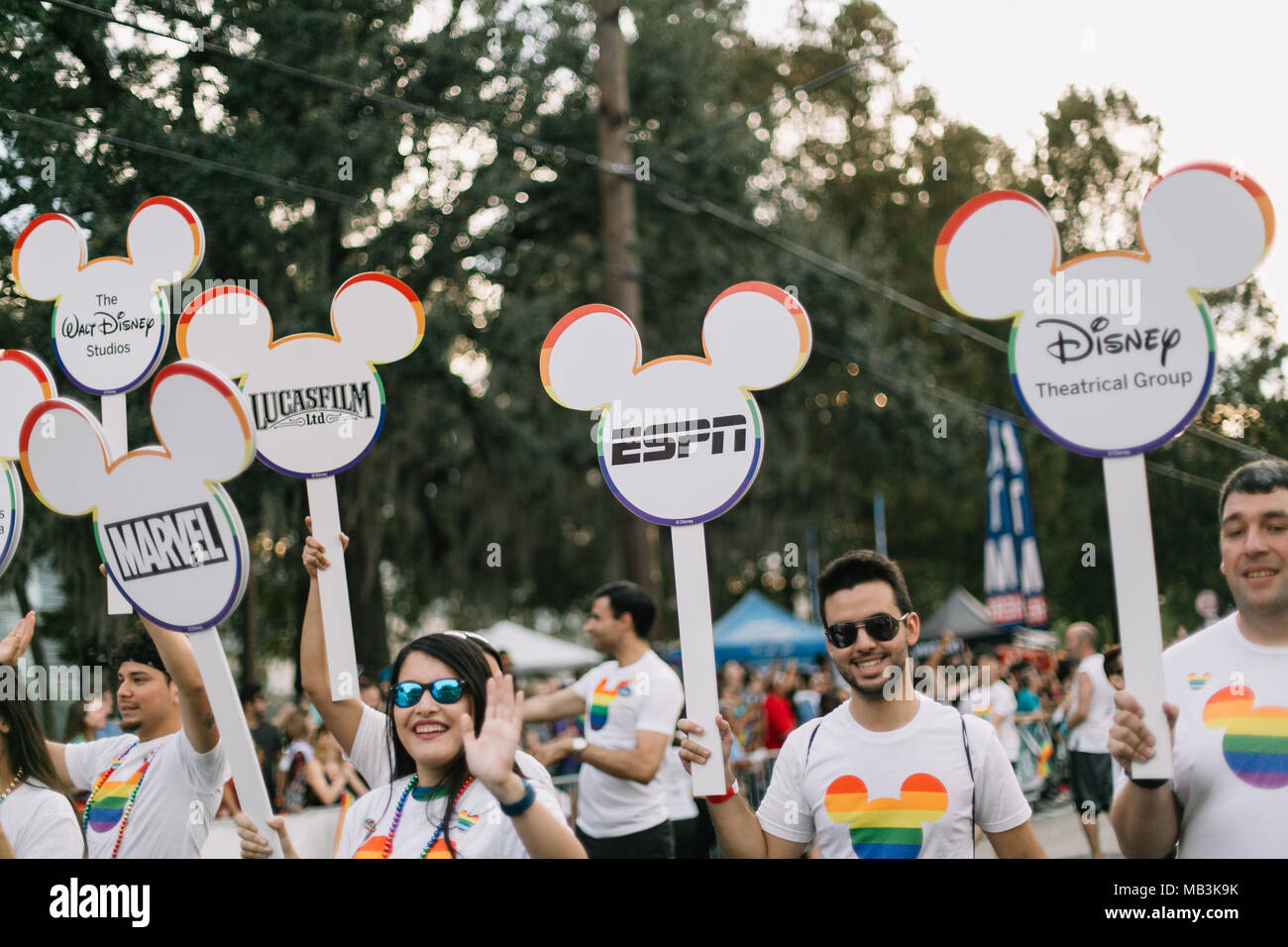 Walt Disney at the Orlando Pride Parade (2016 Stock Photo - Alamy