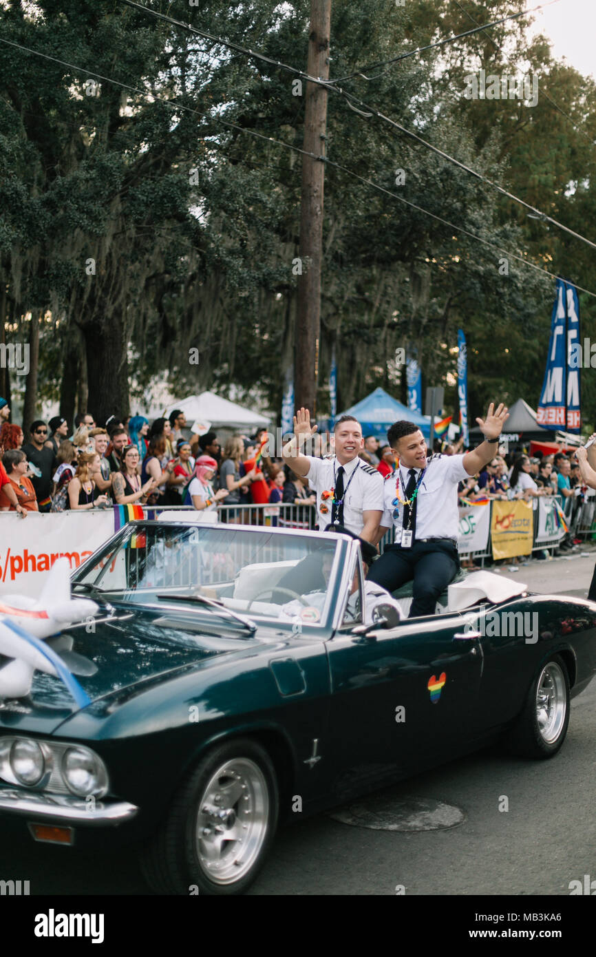 National Gay Pilots Association at the Orlando Pride Parade (2016 Stock ...