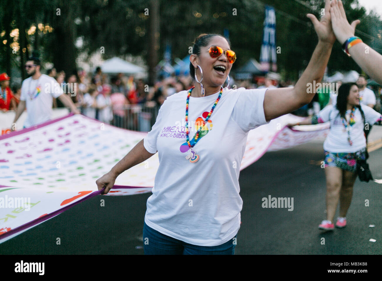 Barefoot Wine & Bubble at the Orlando Pride Parade (2016 Stock Photo ...