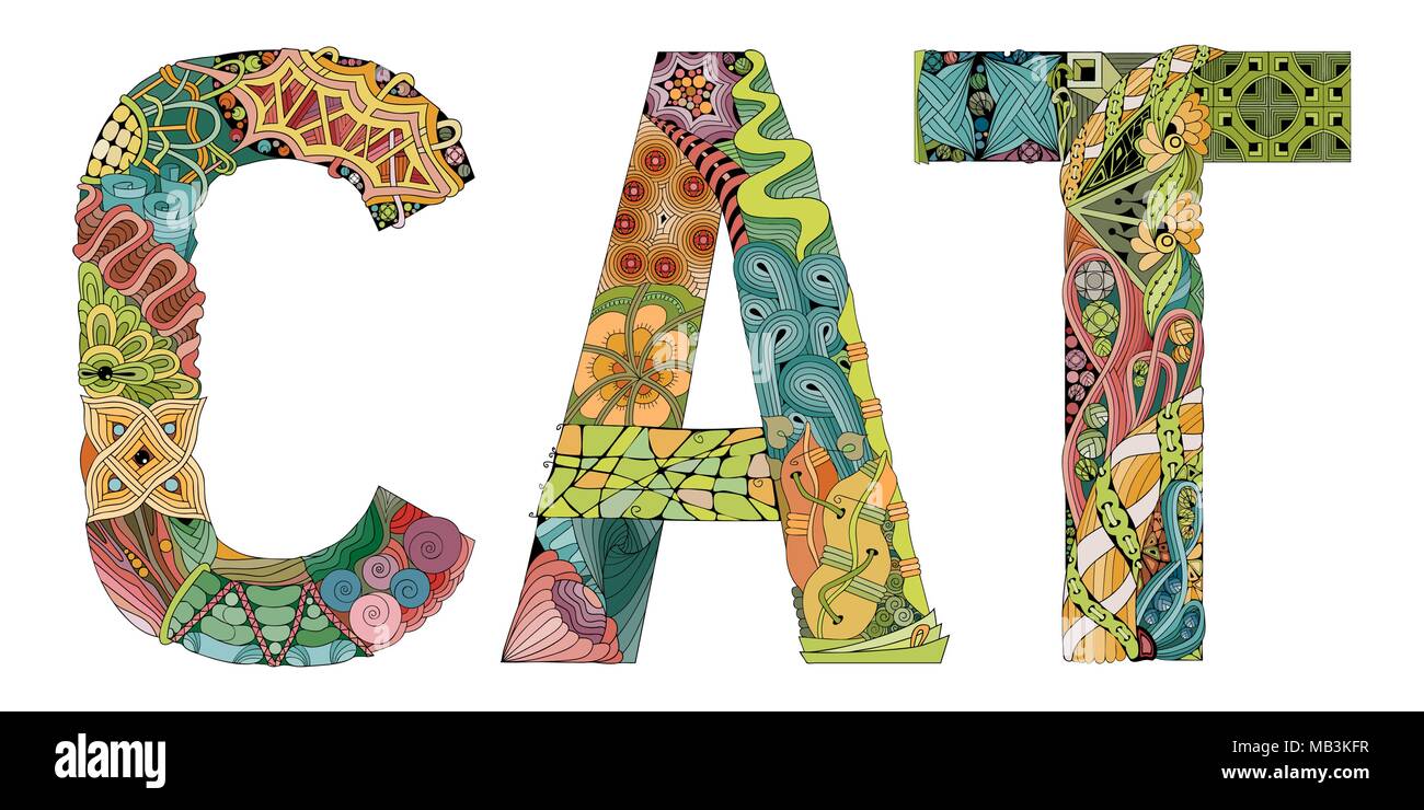 Cat words Stock Vector Images - Alamy