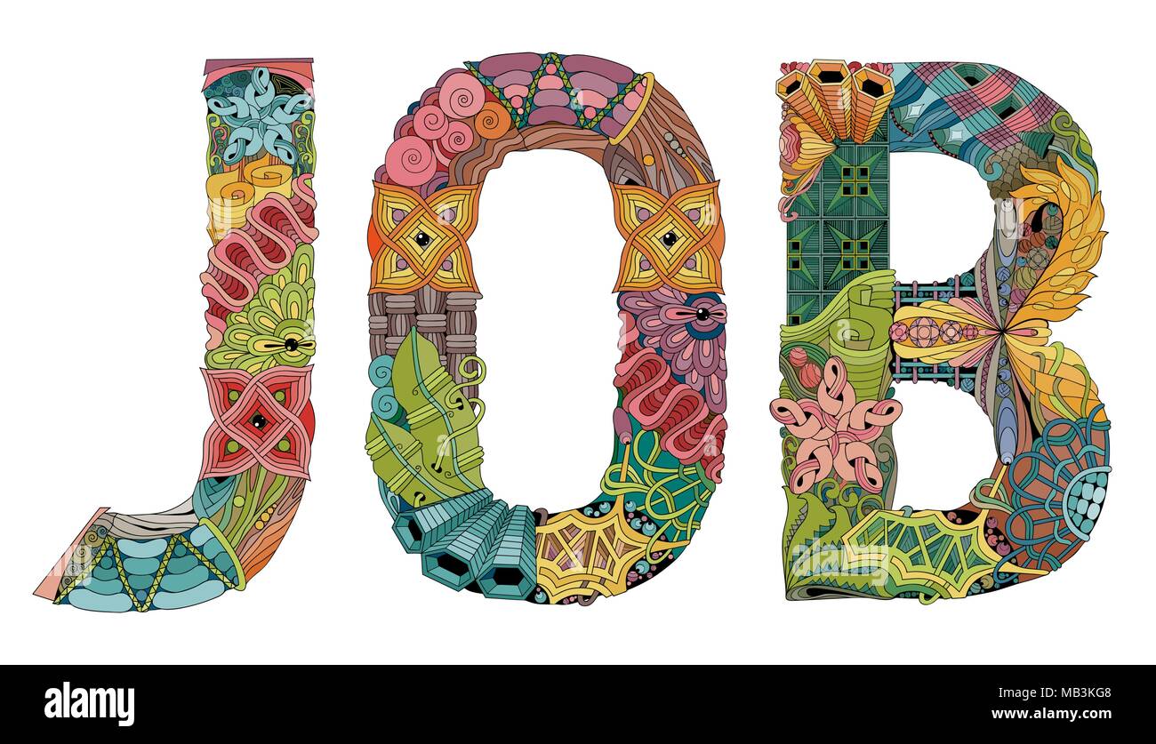 Job word vector vectors hi-res stock photography and images - Alamy