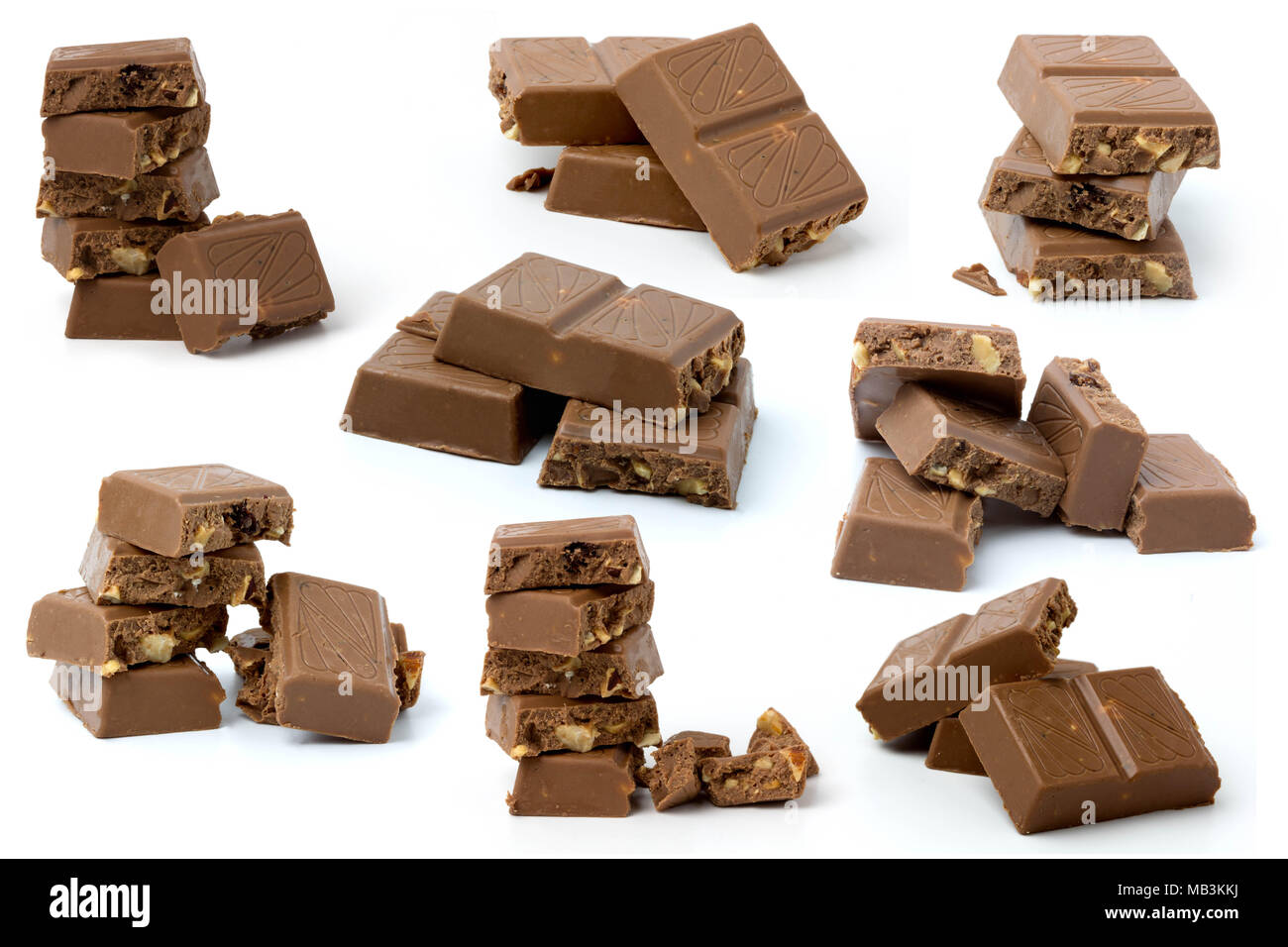 chocolate isolated on white background Stock Photo - Alamy