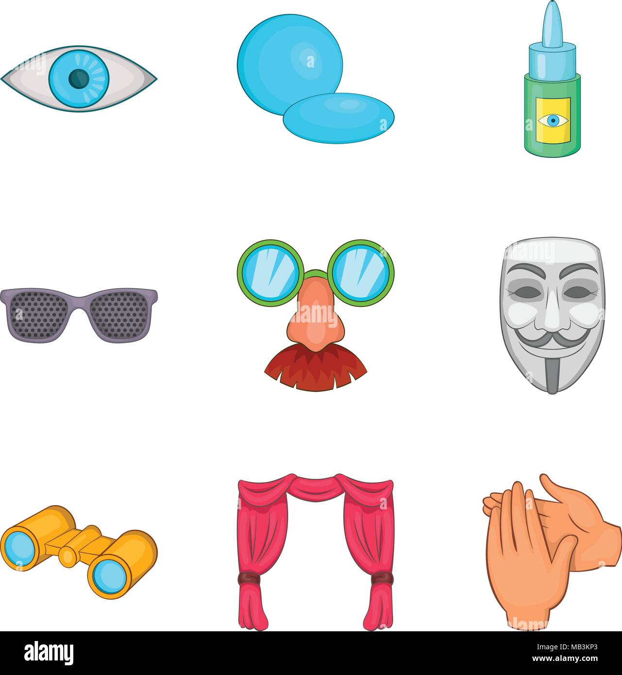Perception icons set, cartoon style Stock Vector Image & Art - Alamy