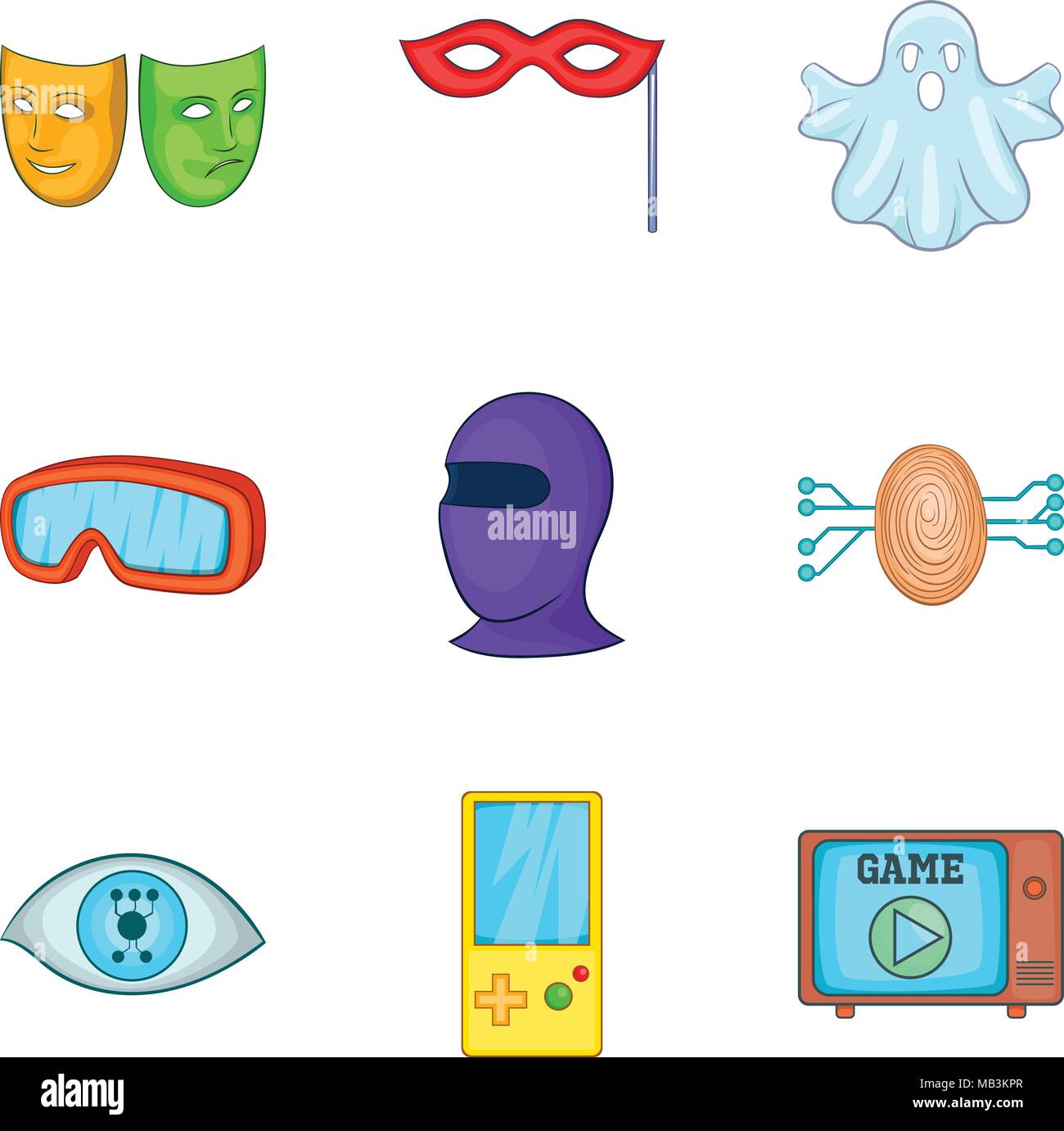 Sense perception icons set, cartoon style Stock Vector Image & Art - Alamy