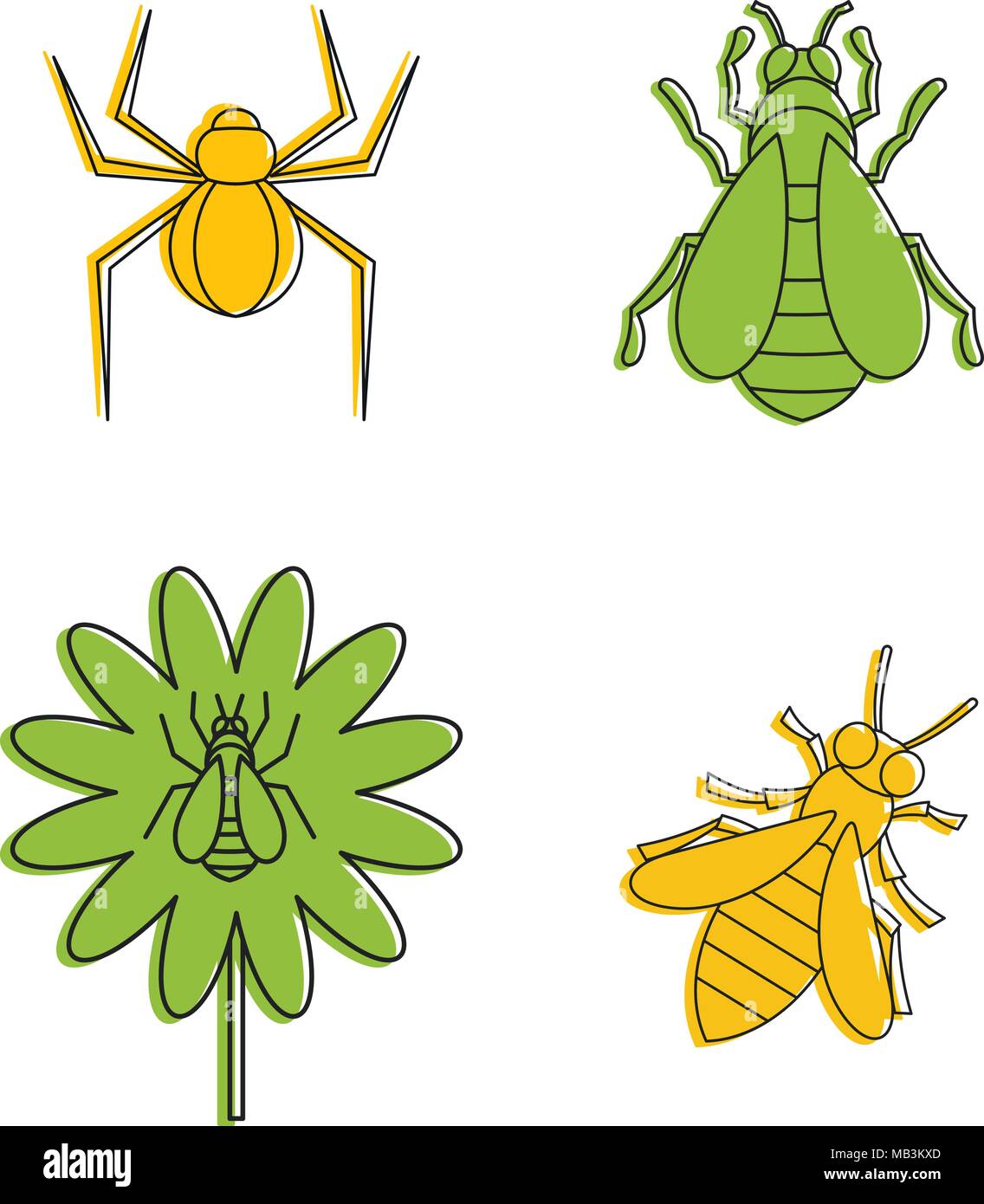 Insects icon set, color outline style Stock Vector Image & Art - Alamy