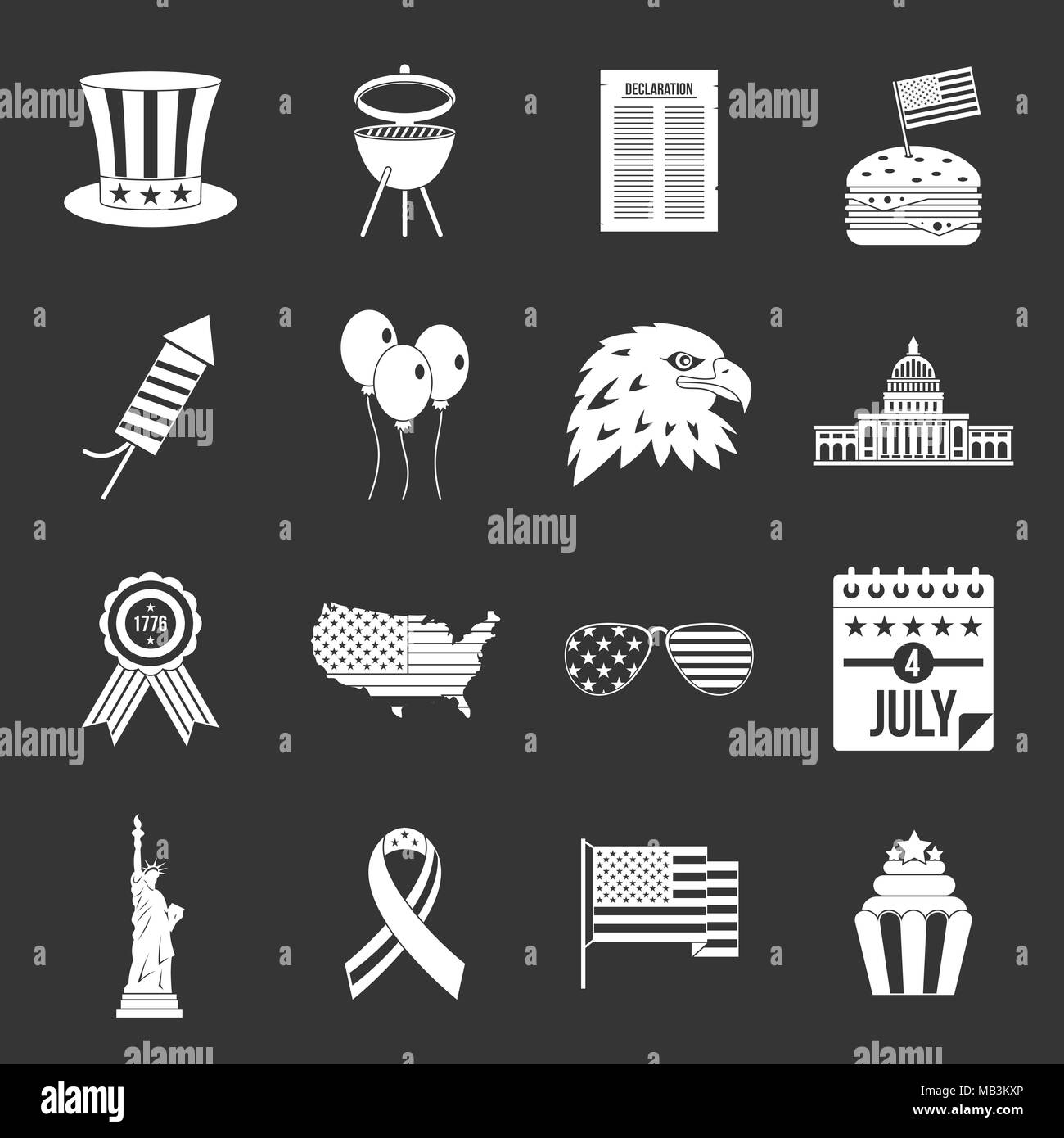 Independence day flag icons set grey vector Stock Vector Image & Art ...