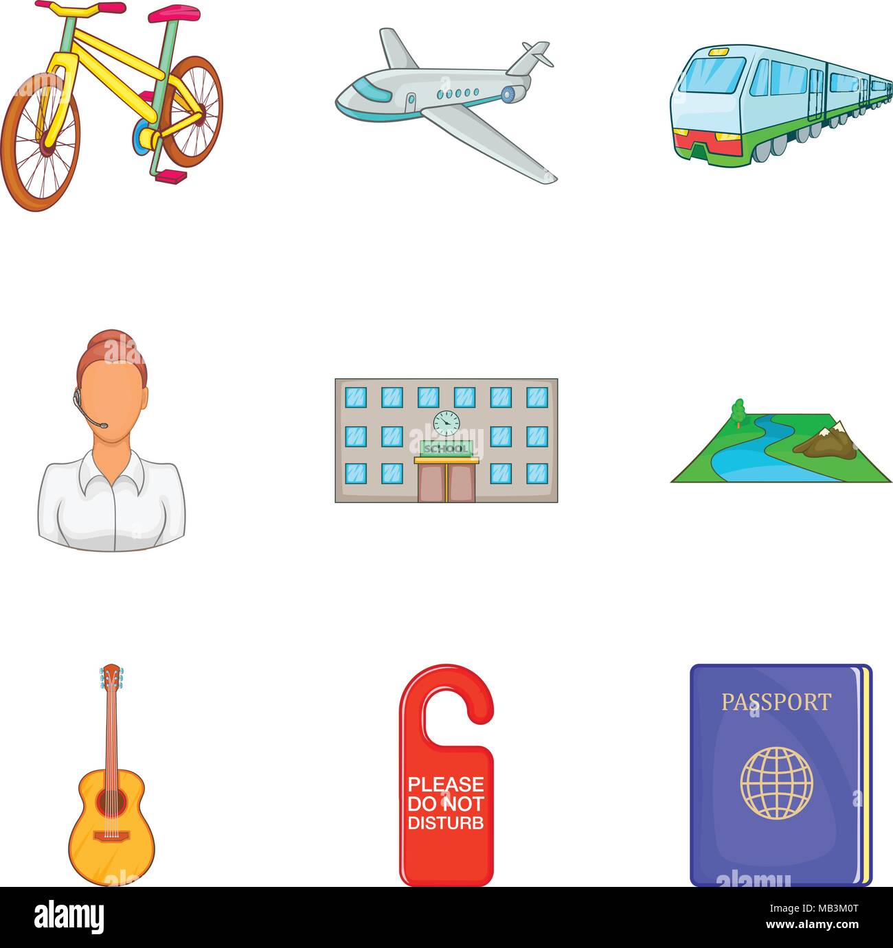 Familiarization icons set, cartoon style Stock Vector Image & Art - Alamy