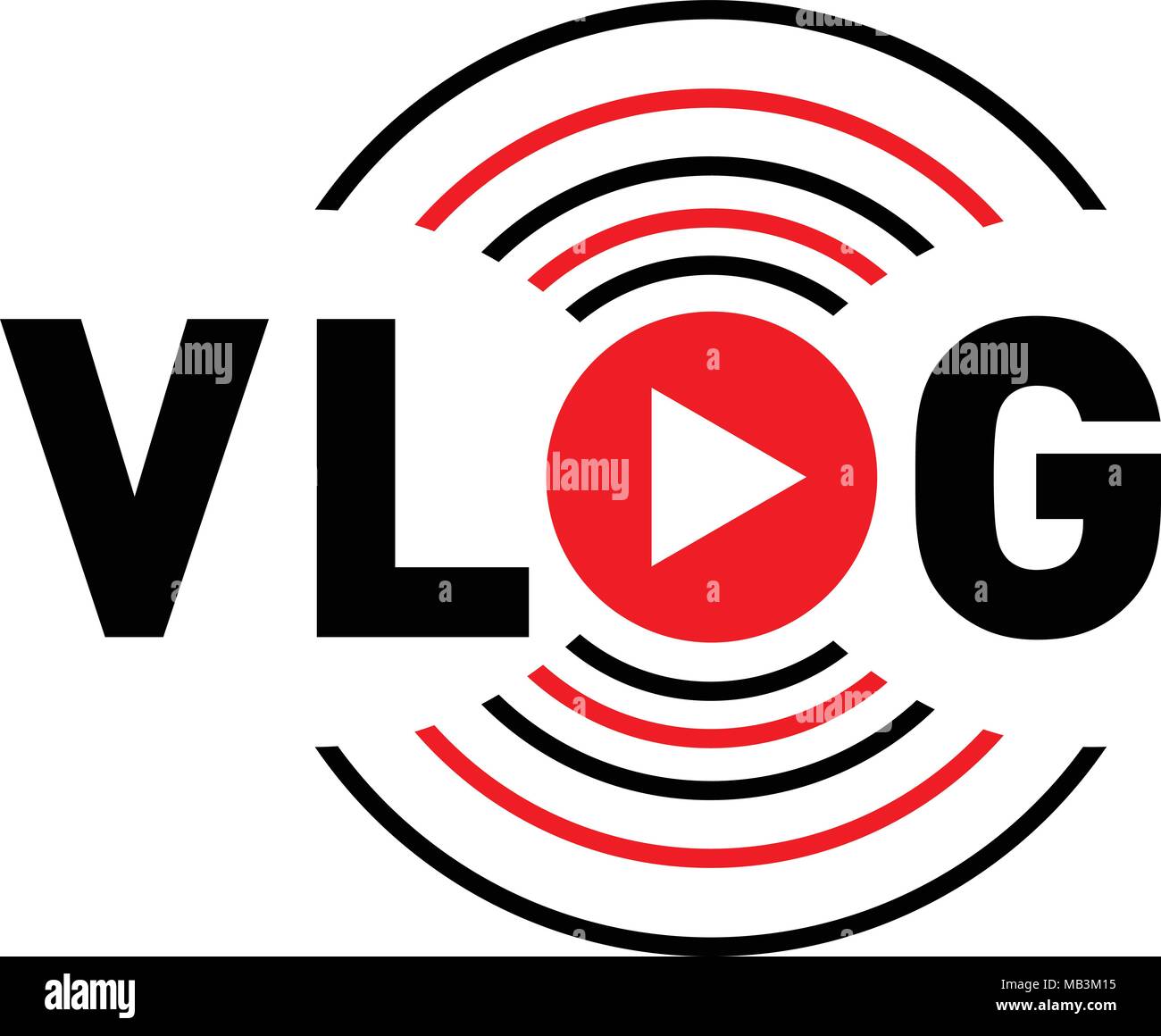 Vlog communication logo, flat style Stock Vector Image & Art - Alamy