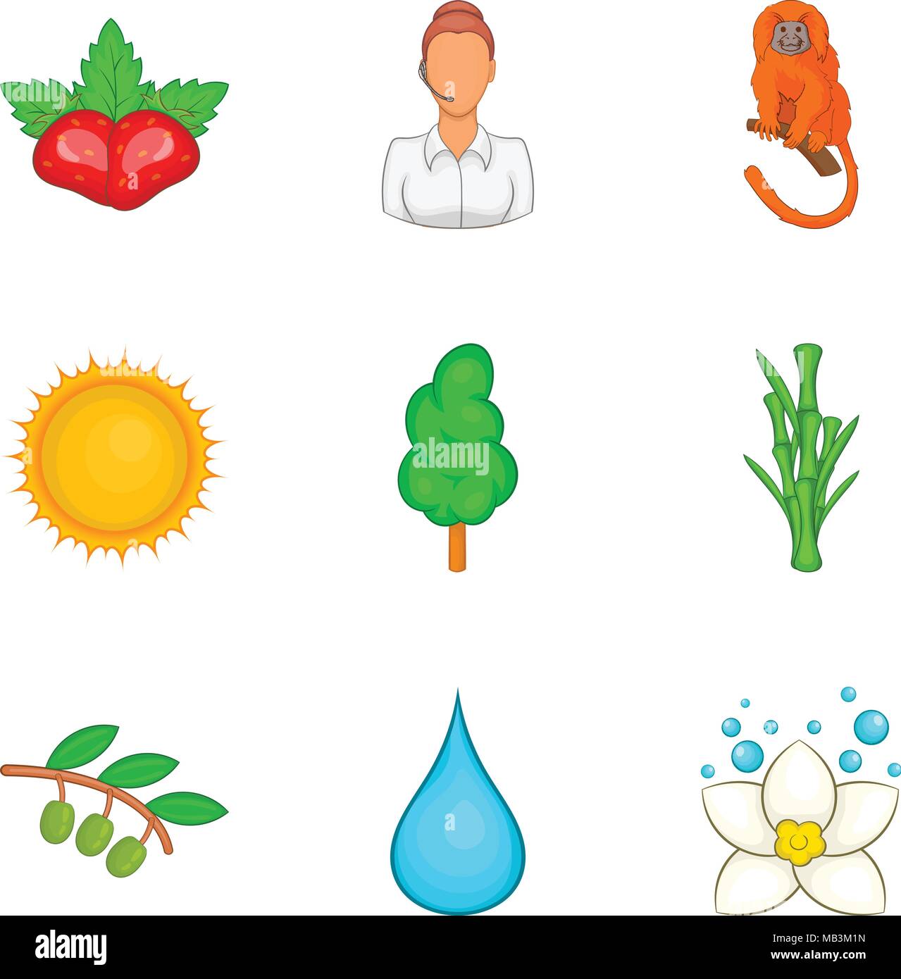 Tropical beast icons set, cartoon style Stock Vector Image & Art - Alamy