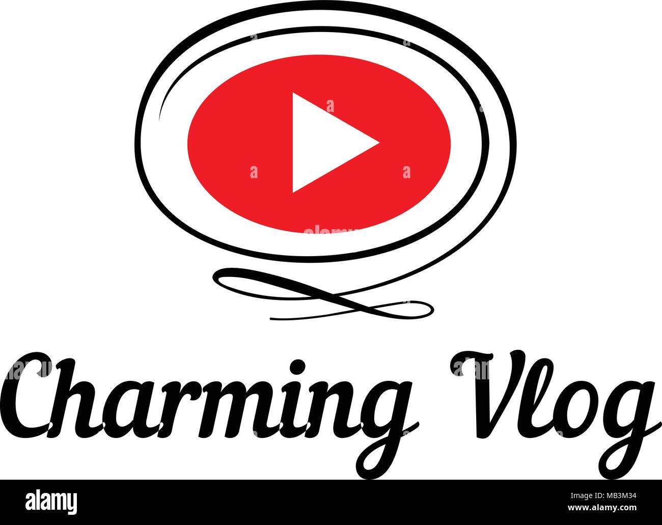 Charming vlog logo, flat style Stock Vector Image & Art - Alamy