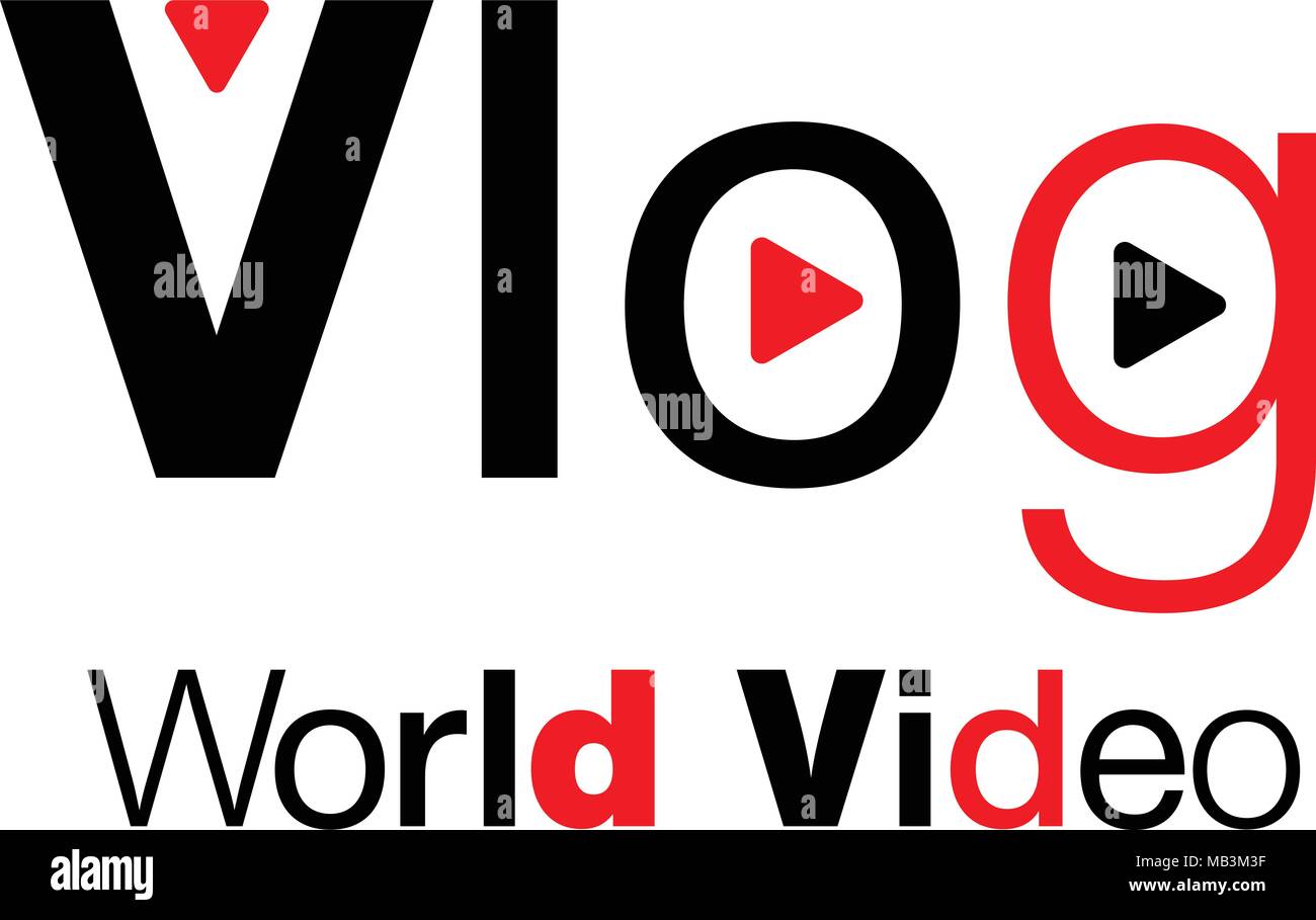Vlog logo, flat style Stock Vector Image & Art - Alamy