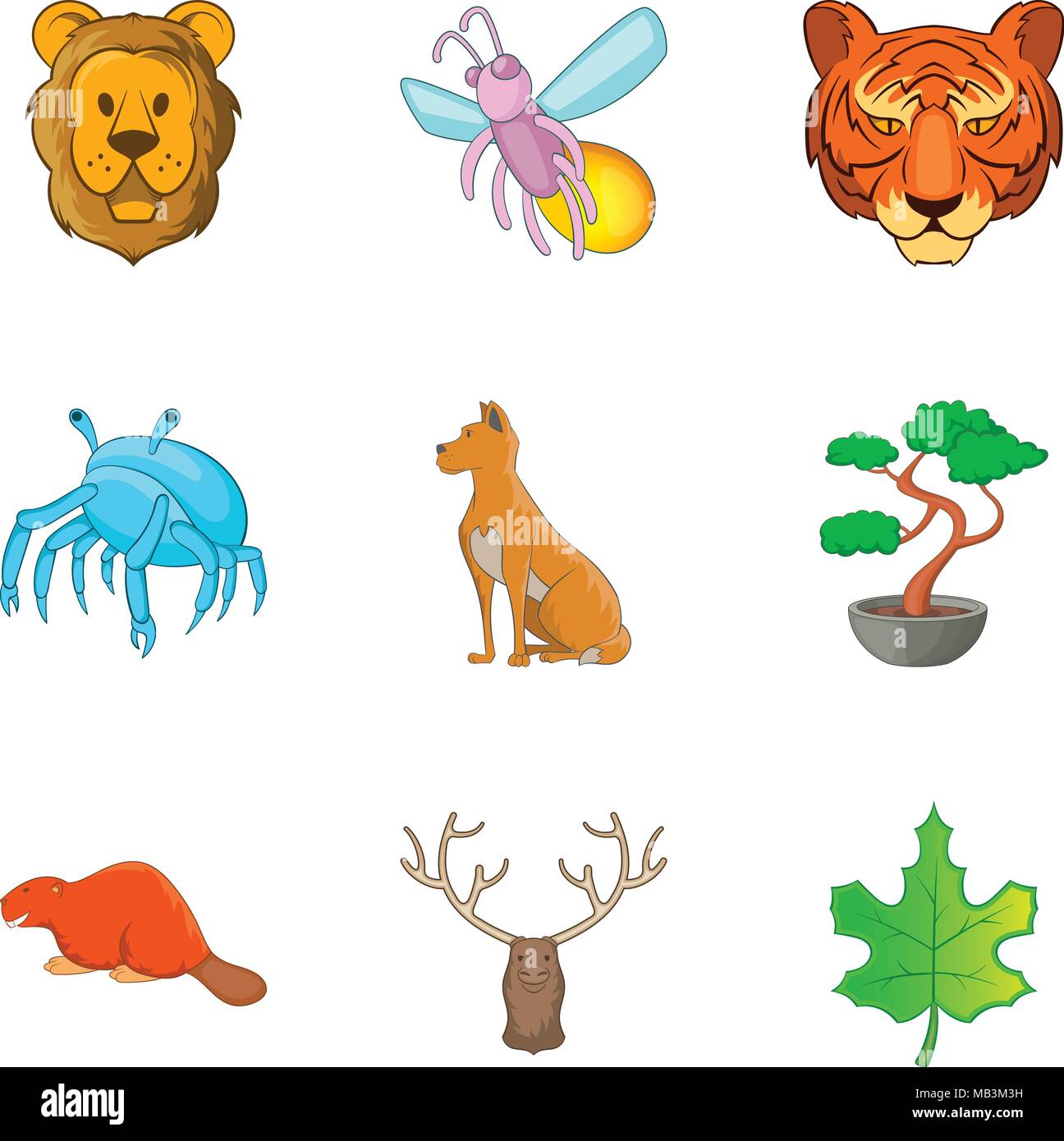 Alive icons set, cartoon style Stock Vector Image & Art - Alamy