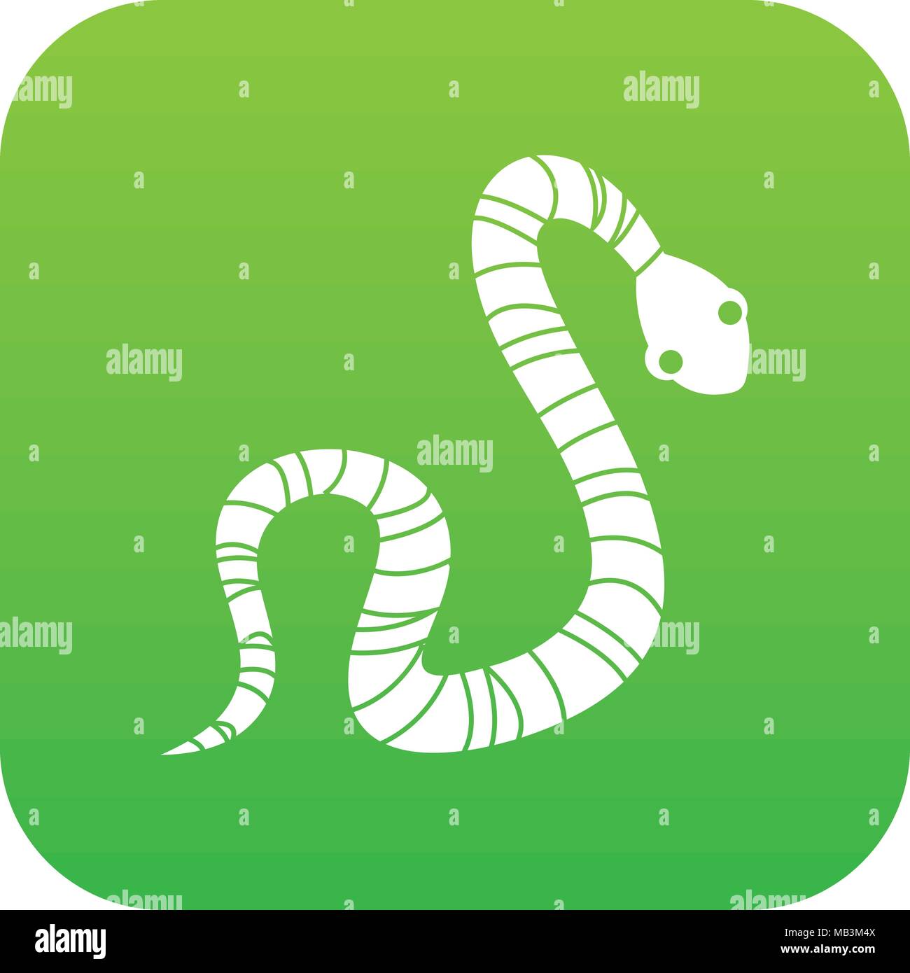 Striped snake icon digital green Stock Vector Image & Art - Alamy