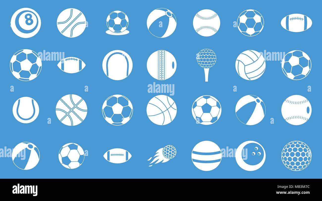 Ball icon blue set vector Stock Vector Image & Art - Alamy