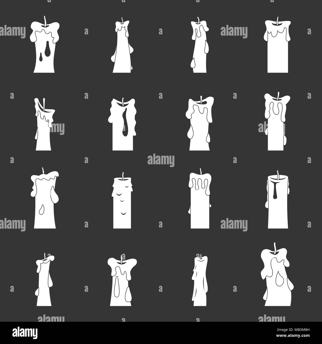 Candle forms icons set grey vector Stock Vector Image & Art - Alamy